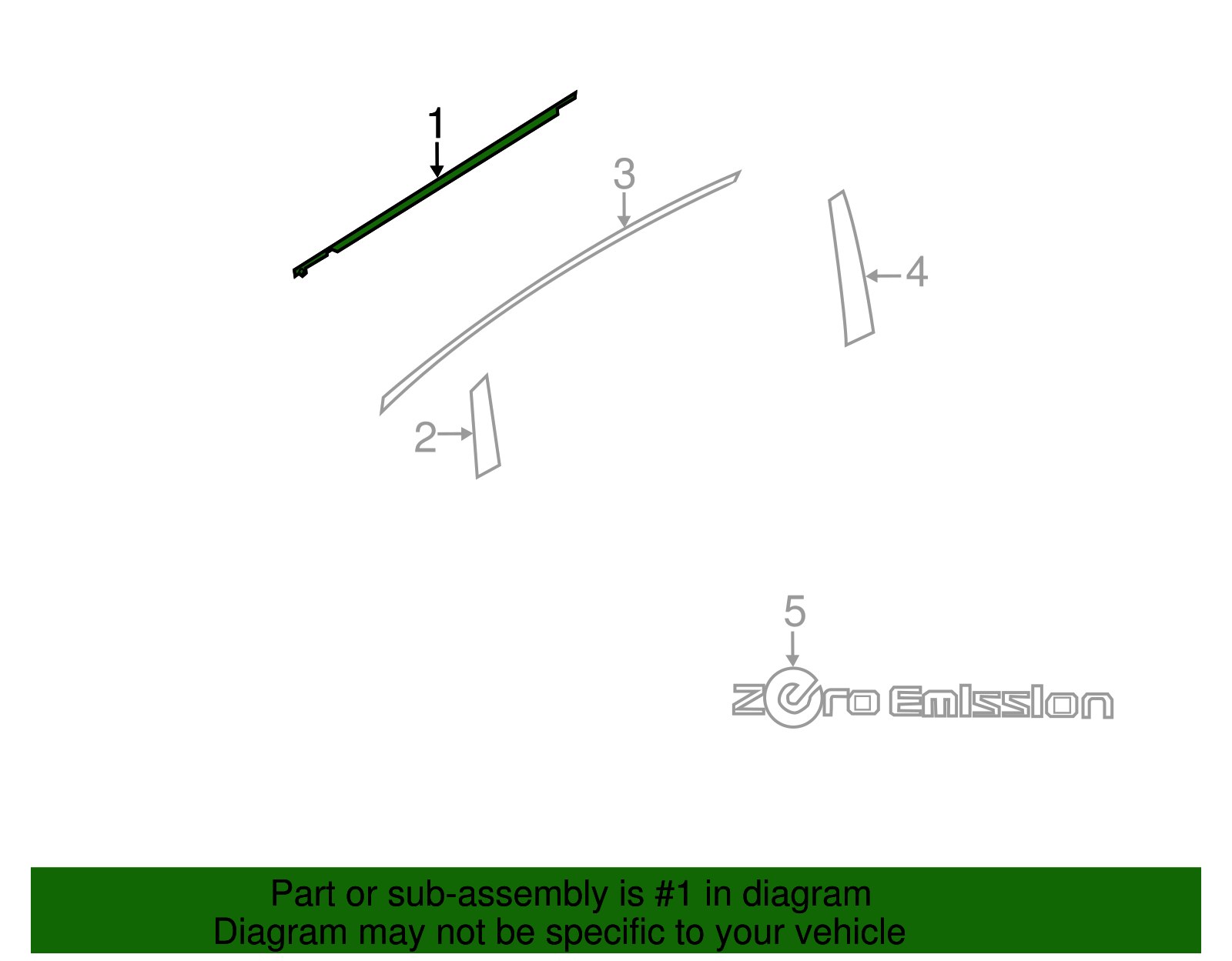 2013-2017 Nissan LEAF Belt Weather-Strip 80821-3NK1A | Nissan Parts Central