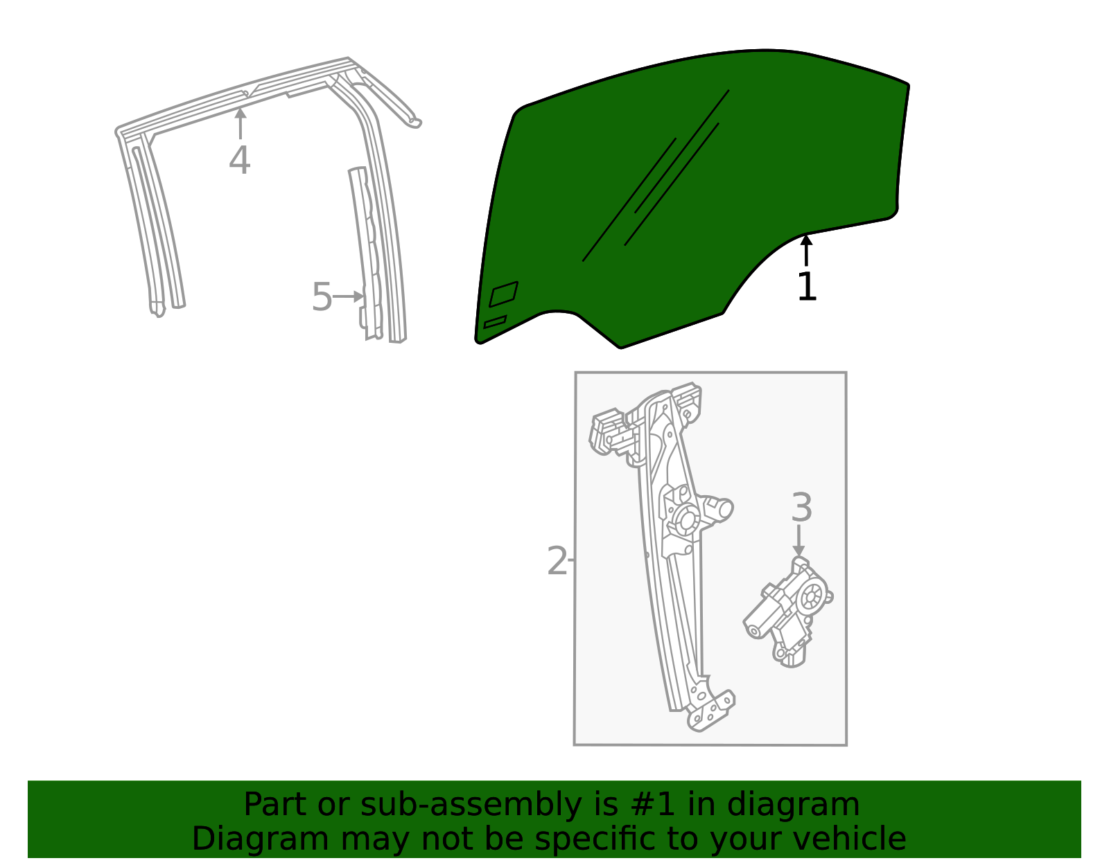 2022-2023 Chevrolet Bolt EUV Door Glass 42692397 | QuirkParts