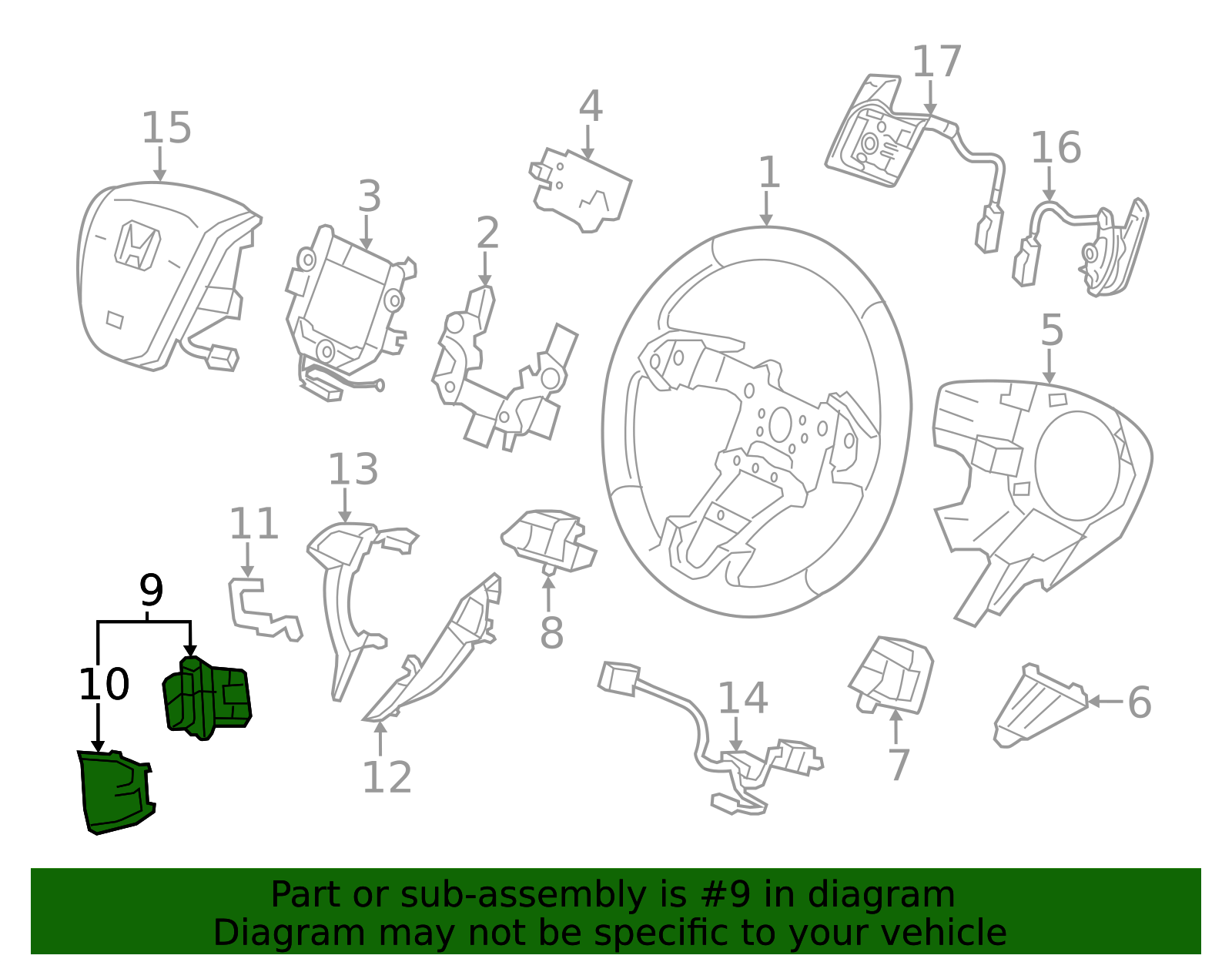 35890-TE0-A01ZA - Driver Information Display Switch 2008-2010 Honda ...