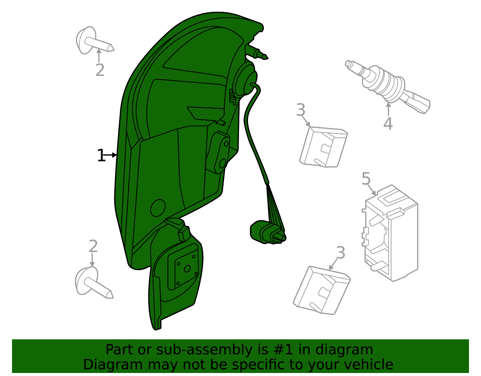 2020-2025 Lincoln Aviator | Tail Lamp Assembly | LC5Z-13404-E | Walls ...