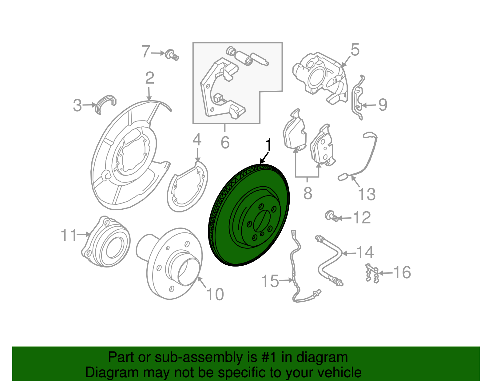 34216864053 - 2006-2010 BMW Rear Brake Rotor (34-21-6-864-053) | BMW of ...