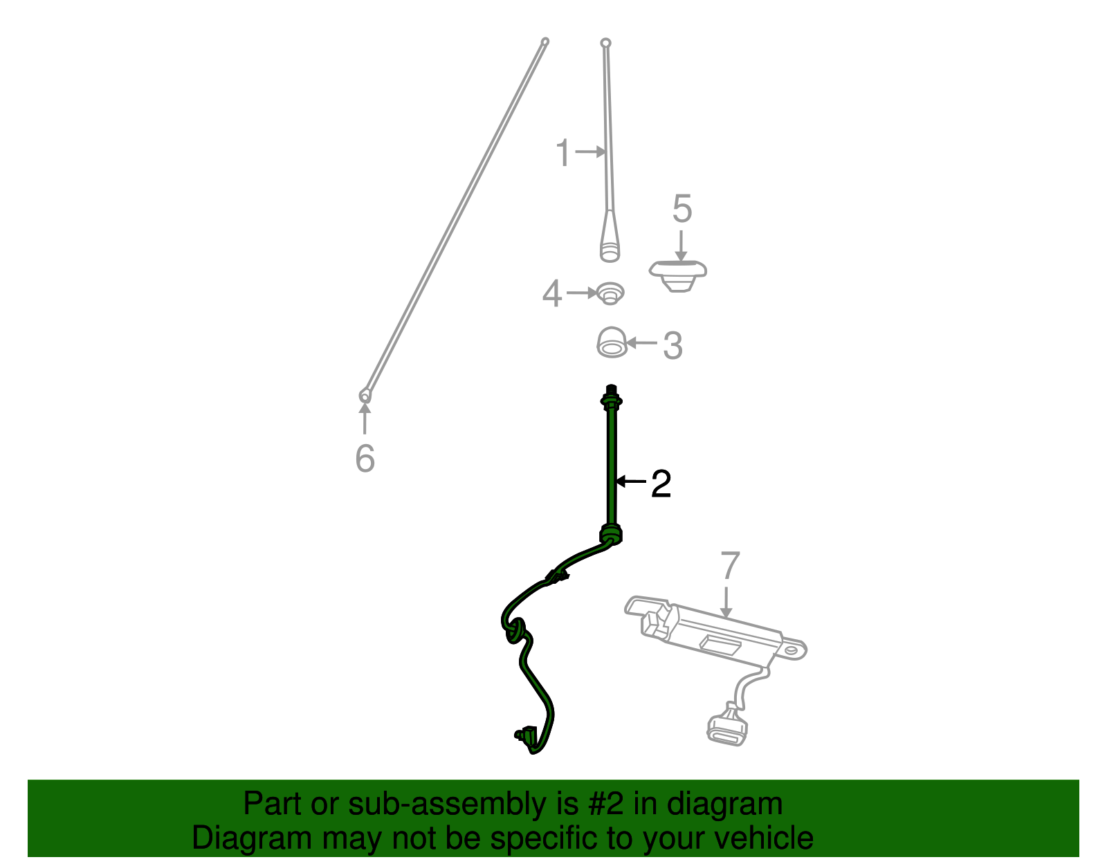 2008-2020 Mopar Antenna Cable 05064178AC | Mopar Parts Canada