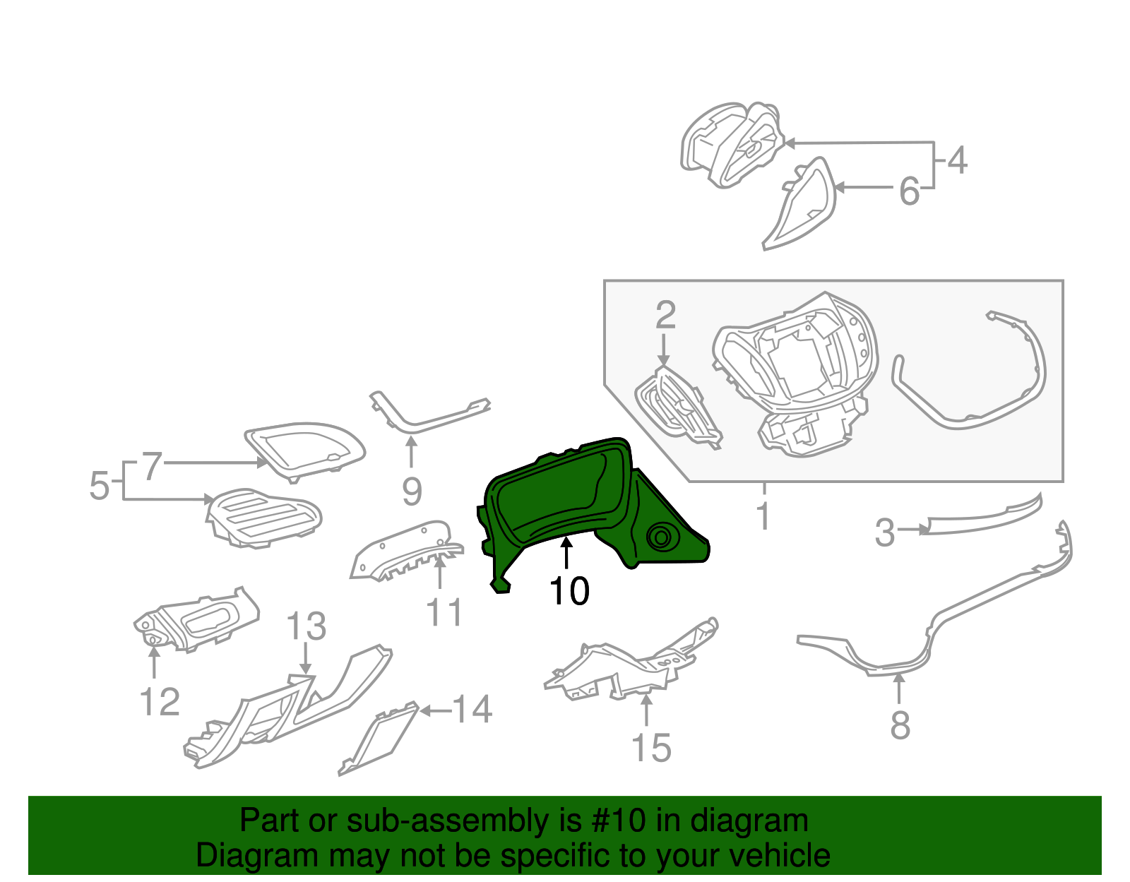 2016-2019 Chevrolet Volt Light Ash Gray Instrument Panel Cluster Trim ...