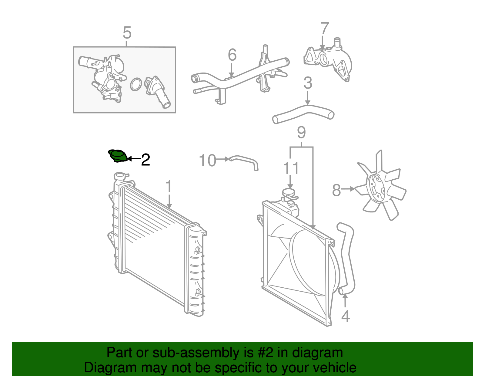 2009-2016 Toyota Radiator Cap 16401-30020 | Grieco Toyota