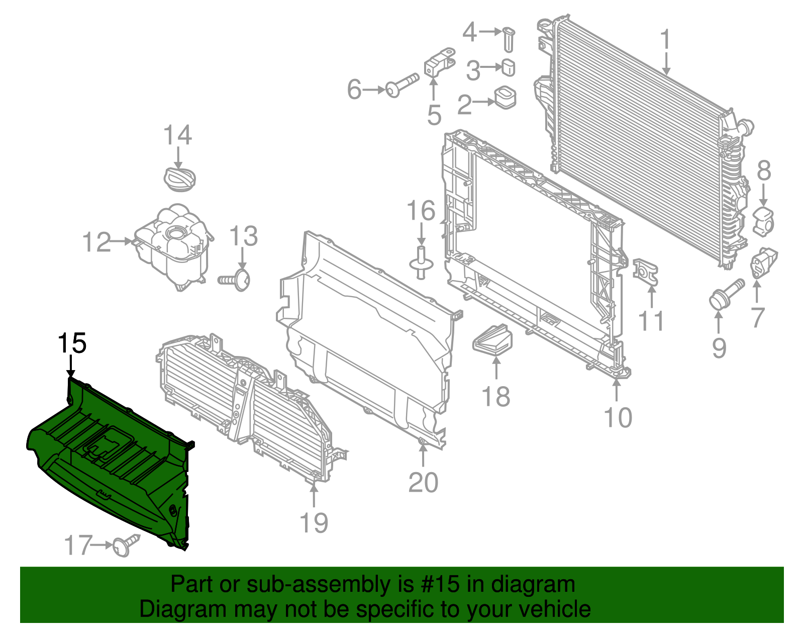 2015-2018 Porsche Cayenne Center Duct 958-575-323-51 | OEM Parts Online