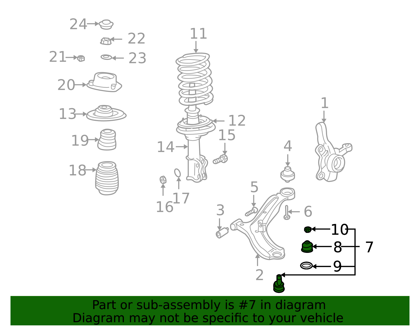 54530-25000 - Hyundai Ball Joint Joint 2000-2005 Hyundai Accent ...