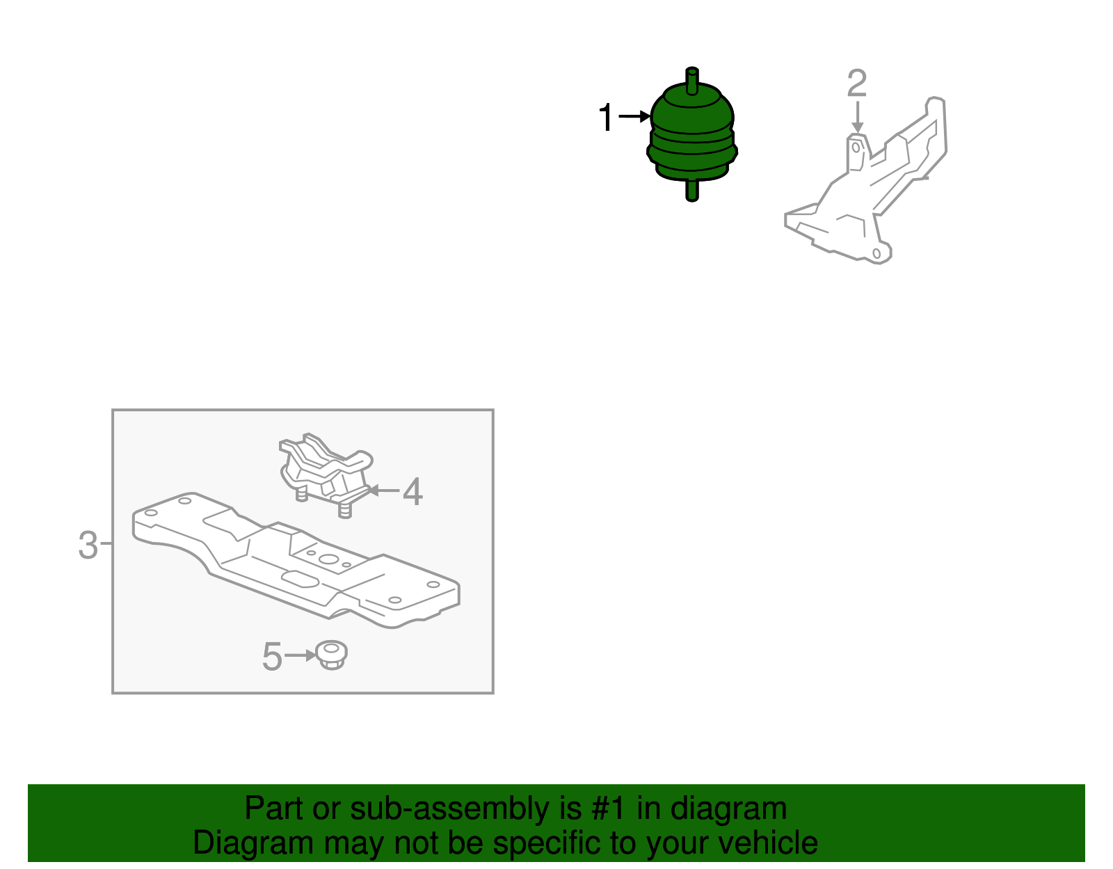 2003-2014 Cadillac Engine Mount 22887775 | Capital Chevy Parts