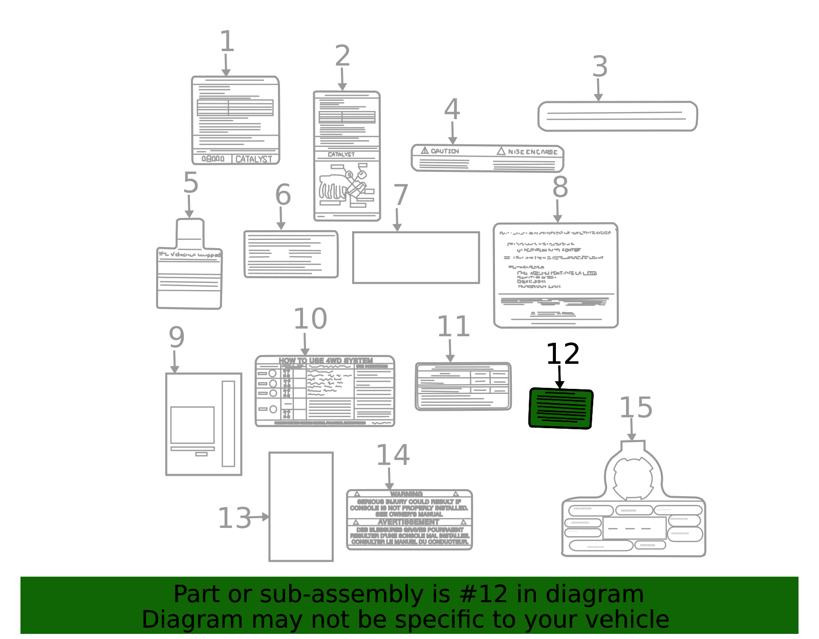 A/C System Information Label 27090-7S000 | Team Nissan Inc.
