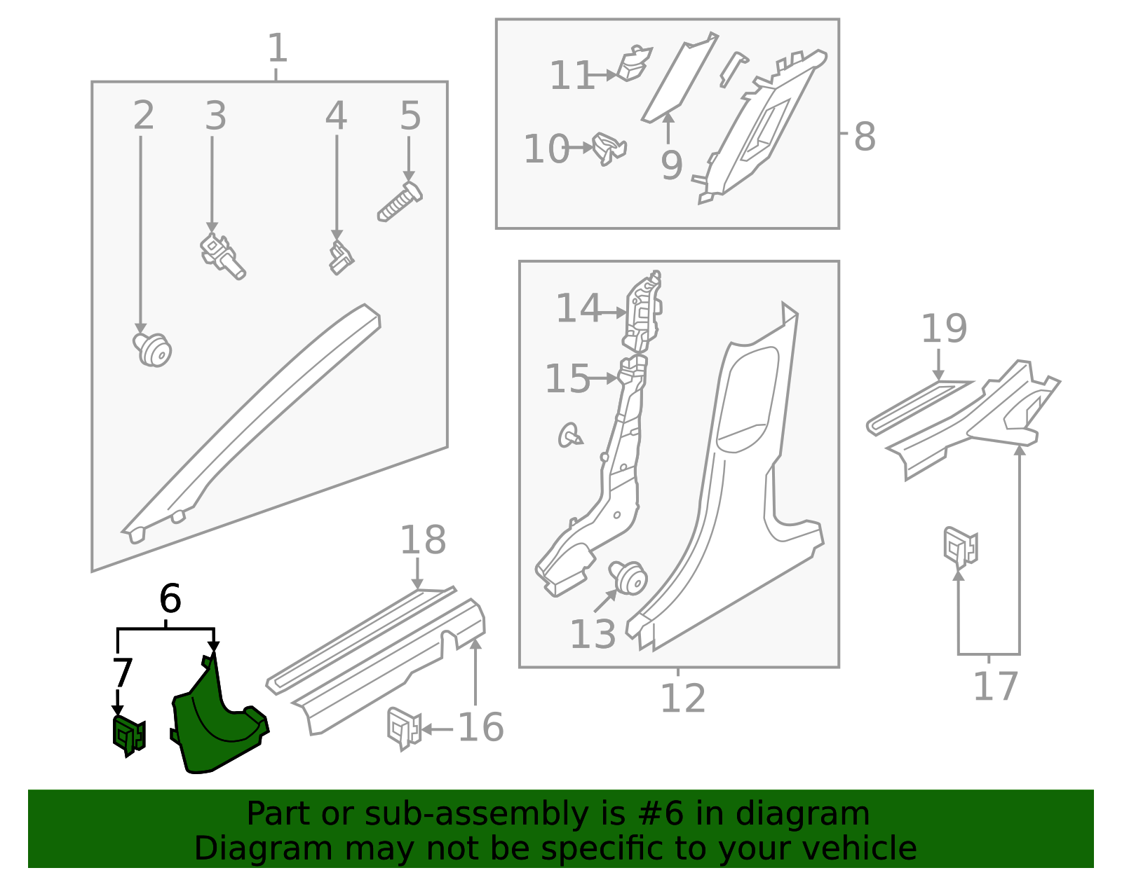 Hyundai Kick Panel Trim - Lower Cabin Side Cover - Part #85824-GI000 ...
