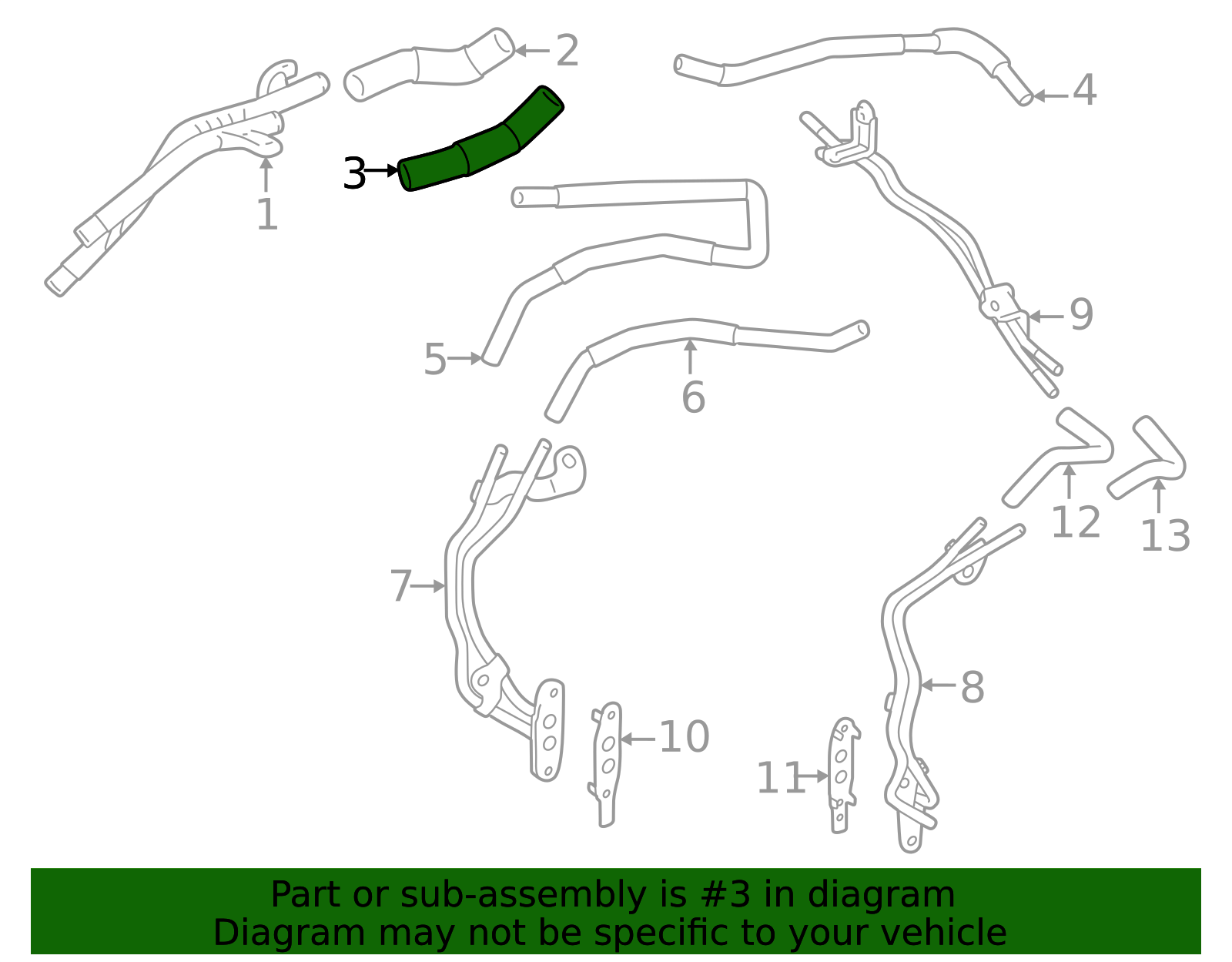 2023-2025 Toyota Sequoia Connector Hose 16552-F4010 | MotorMotor
