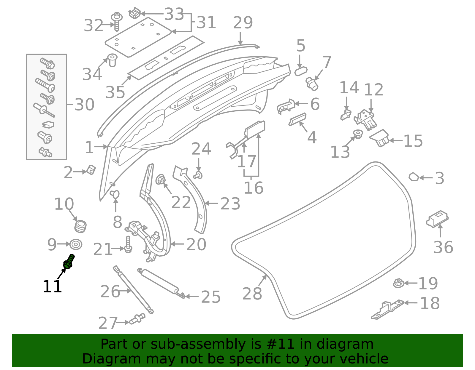 2012-2024 Audi Overslam Bumper Bolt WHT-009-012-A | Audi Midwest