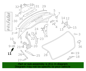 2012-2024 Audi | Overslam Bumper Bolt | WHT-009-012-A | OEM Vehicle Parts