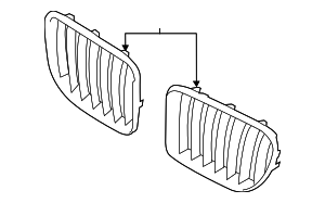 51117347670 - 2013-2015 BMW X1 Upper Grille Set (51-11-7-347-670) | BMW ...