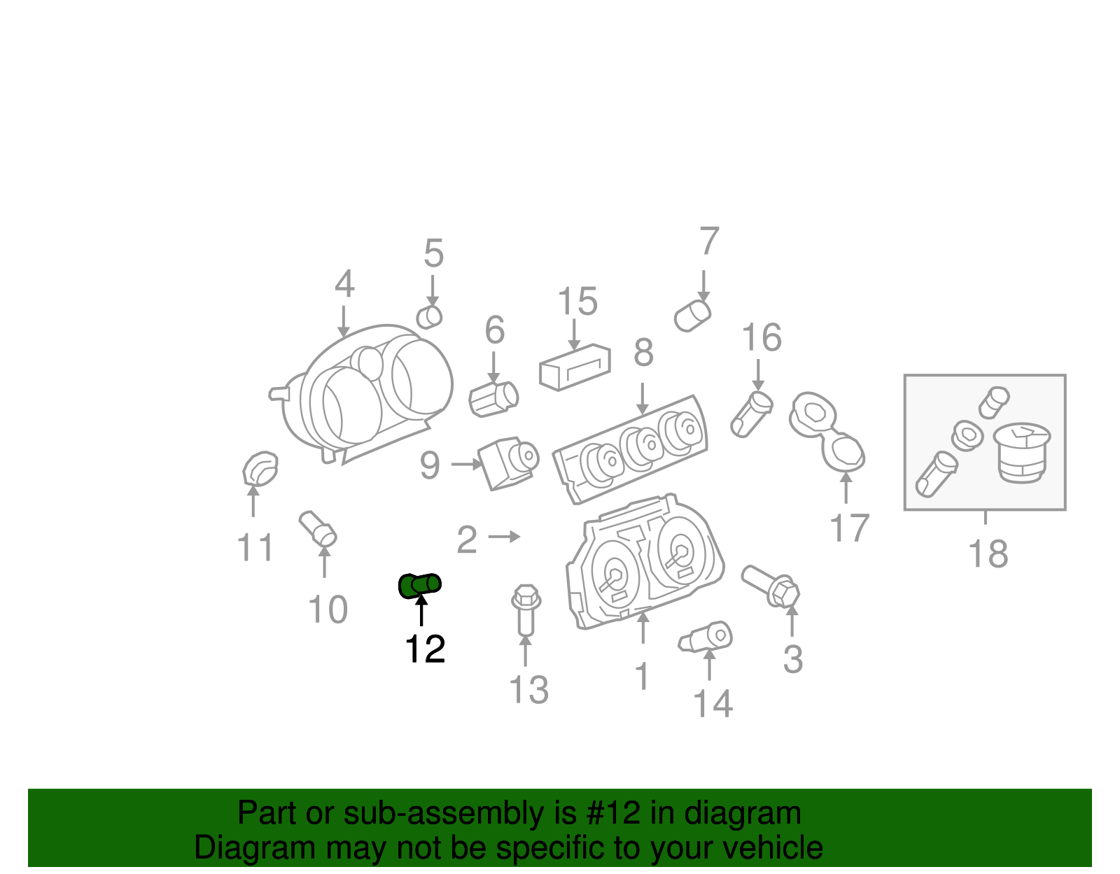 2005-2011 GM Trunk Lid Valet Lock 25762050 | GM Parts Center