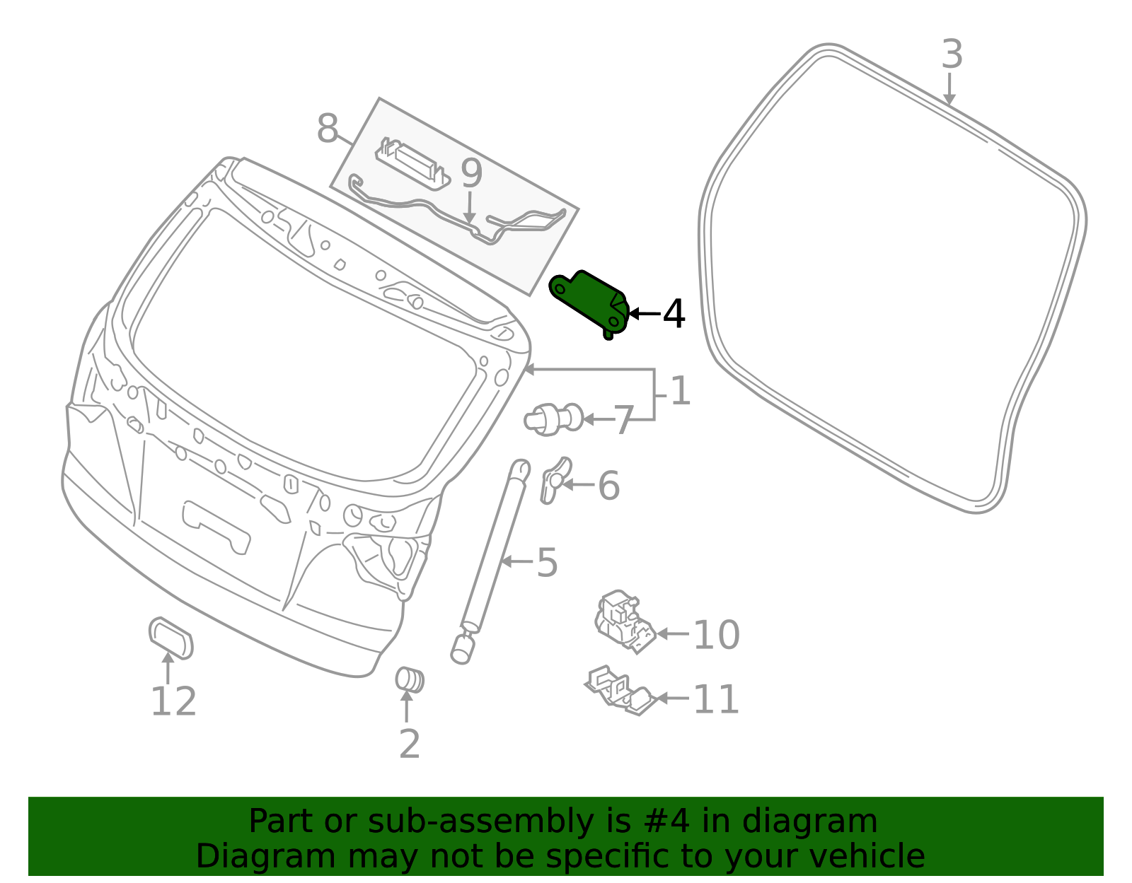 2010 Hyundai Tucson Hinge 79710-0Z000 | MotorMotor