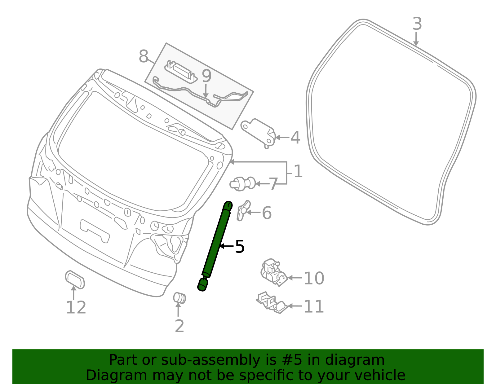 2010-2017 Hyundai Tucson Lift Cylinder 81771-2S000-DS | MotorMotor
