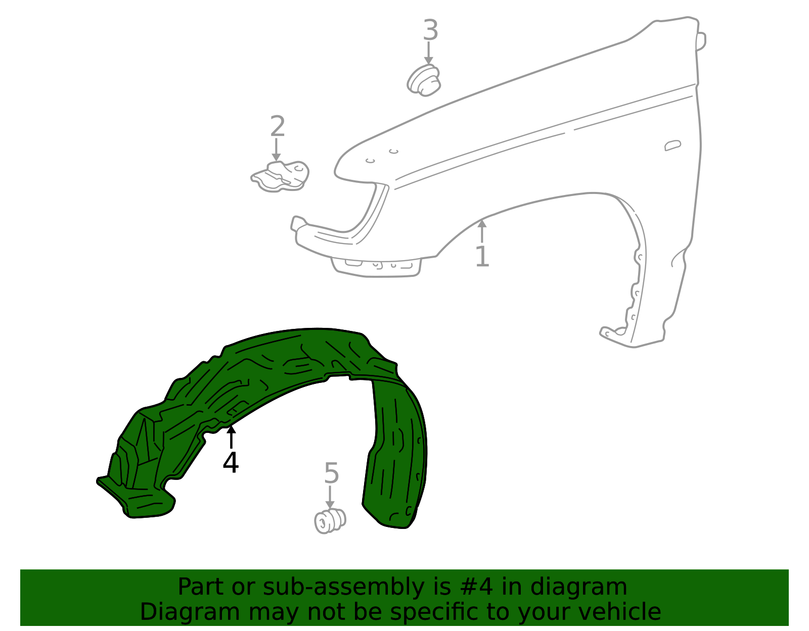 1996-1998 Toyota 4Runner Fender Liner 53876-35010 | MotorMotor