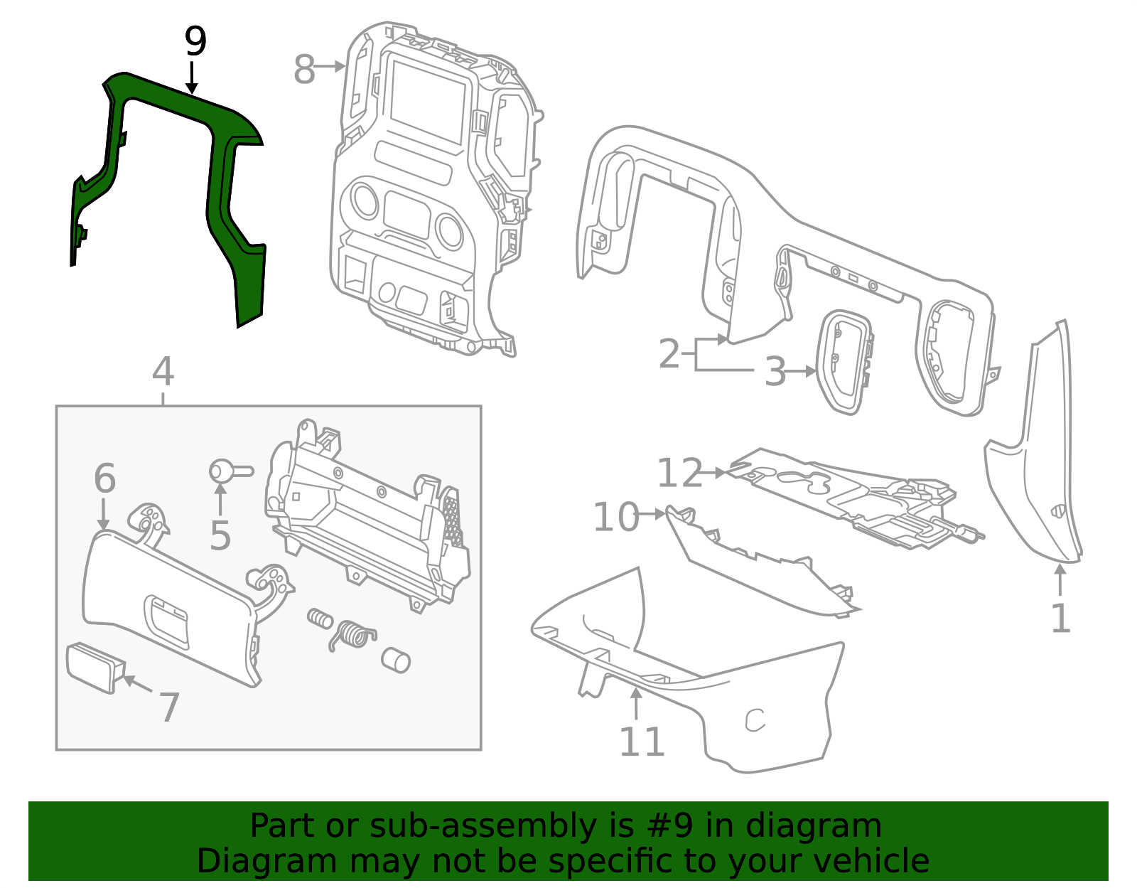 2019-2025 GM Center Bezel 84002448 | Capital Chevy Parts