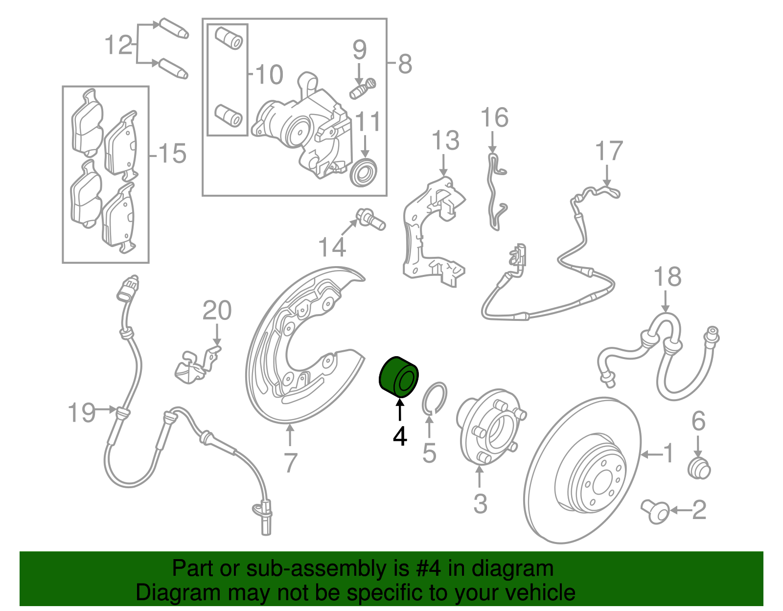 Genuine OEM Rear Wheel Bearing Part# LR125663 Fits 2012-2019 Land Rover ...