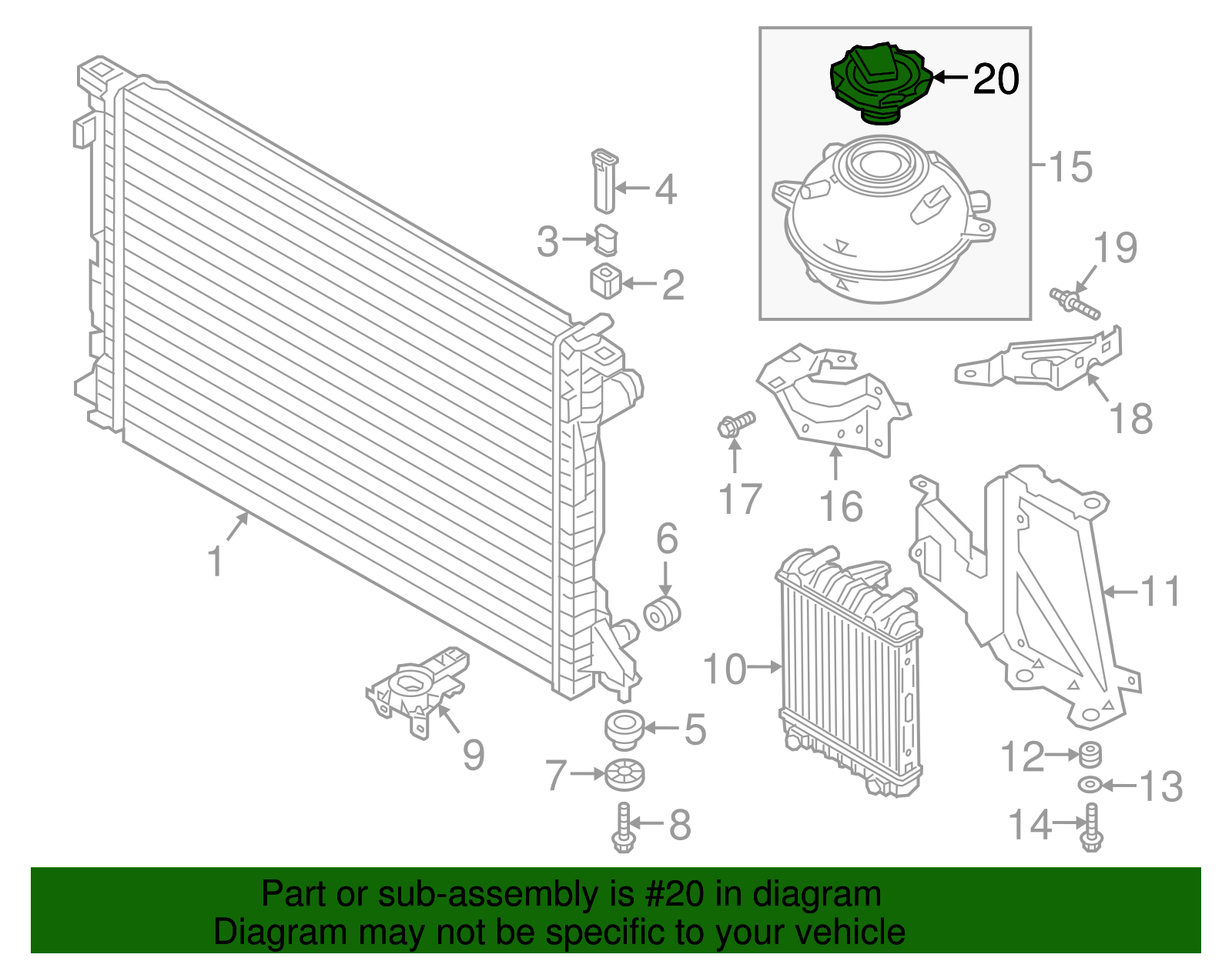 2017-2025 Audi Cap 4M0-121-321-Q | Audi USA Parts
