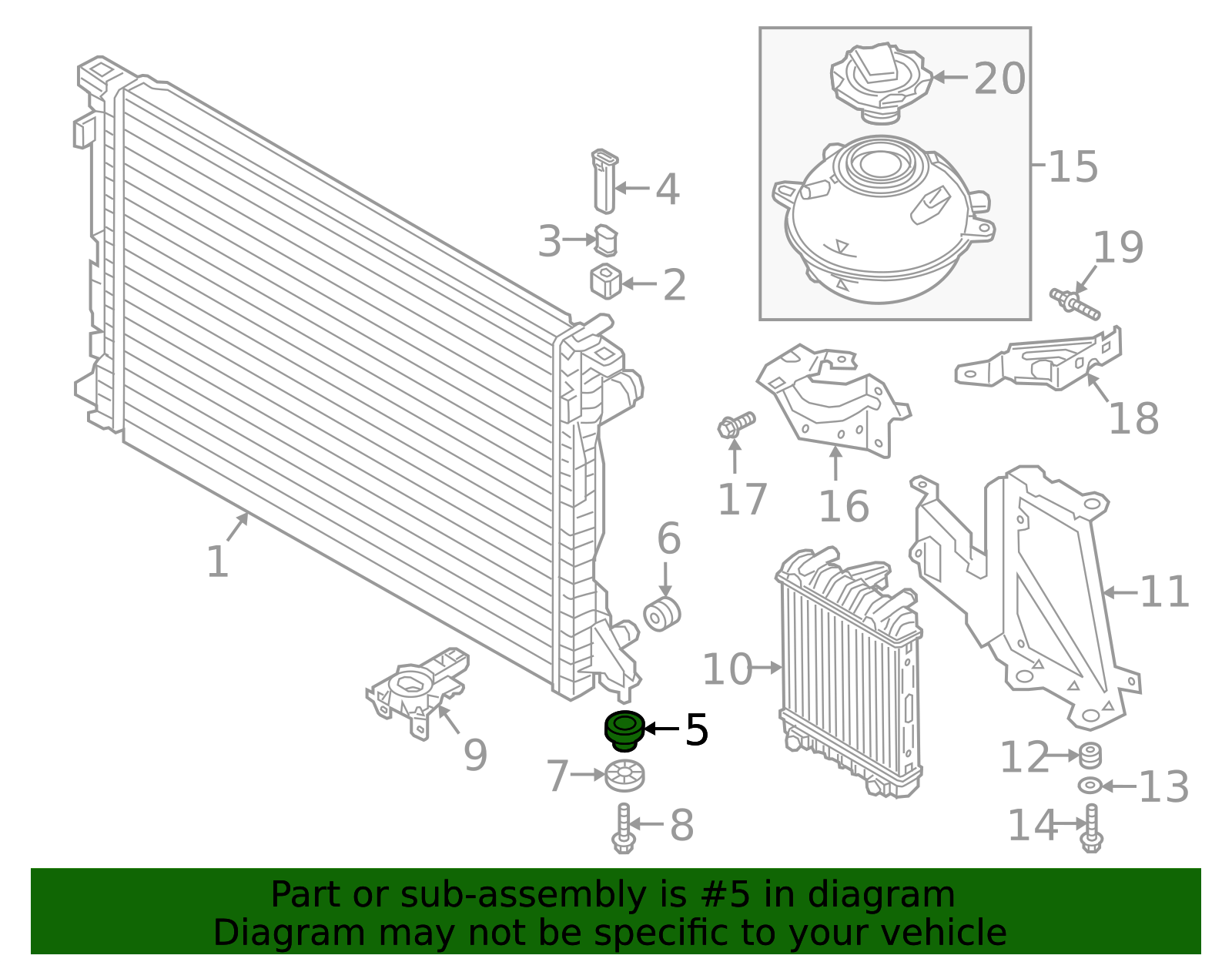 2017-2025 Audi Radiator Lower Insulator 4M0-121-275-A | Audi USA Parts