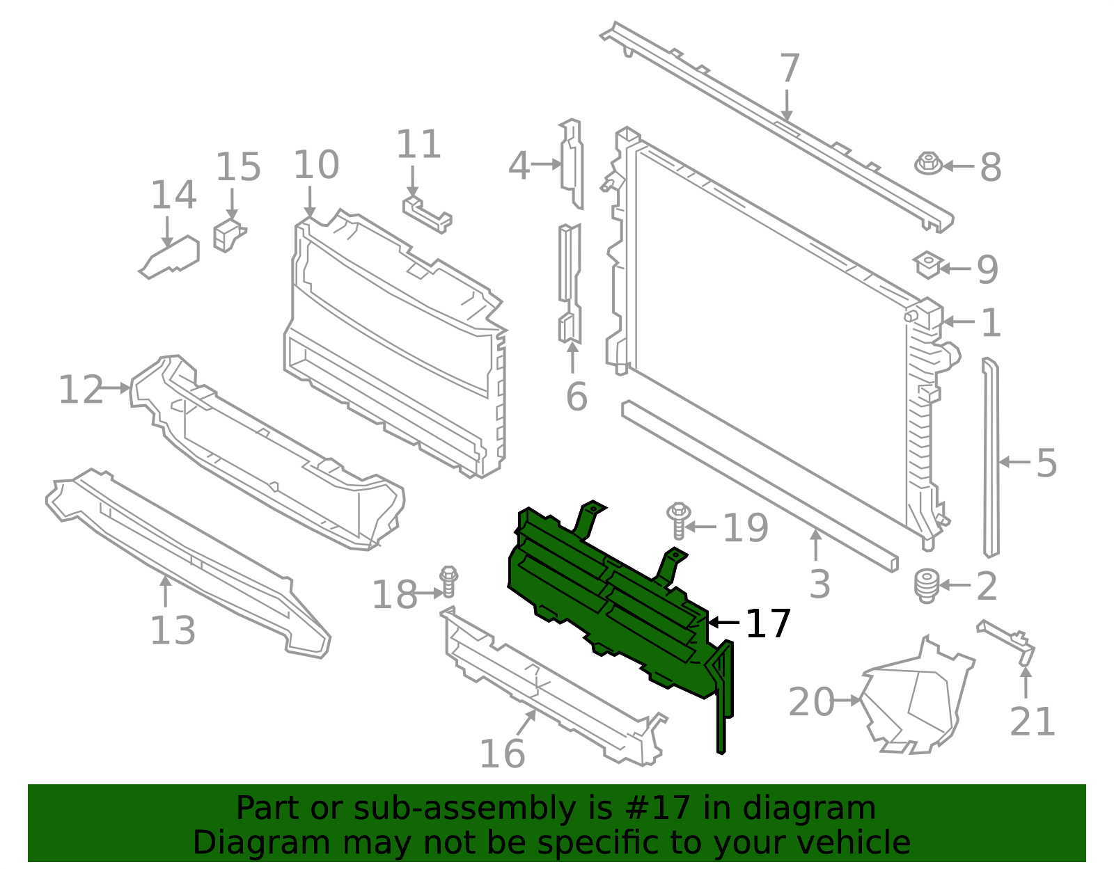 2018-2020 Jaguar E-Pace Radiator Shutter Assembly J9C5190 | JaguarParts.com