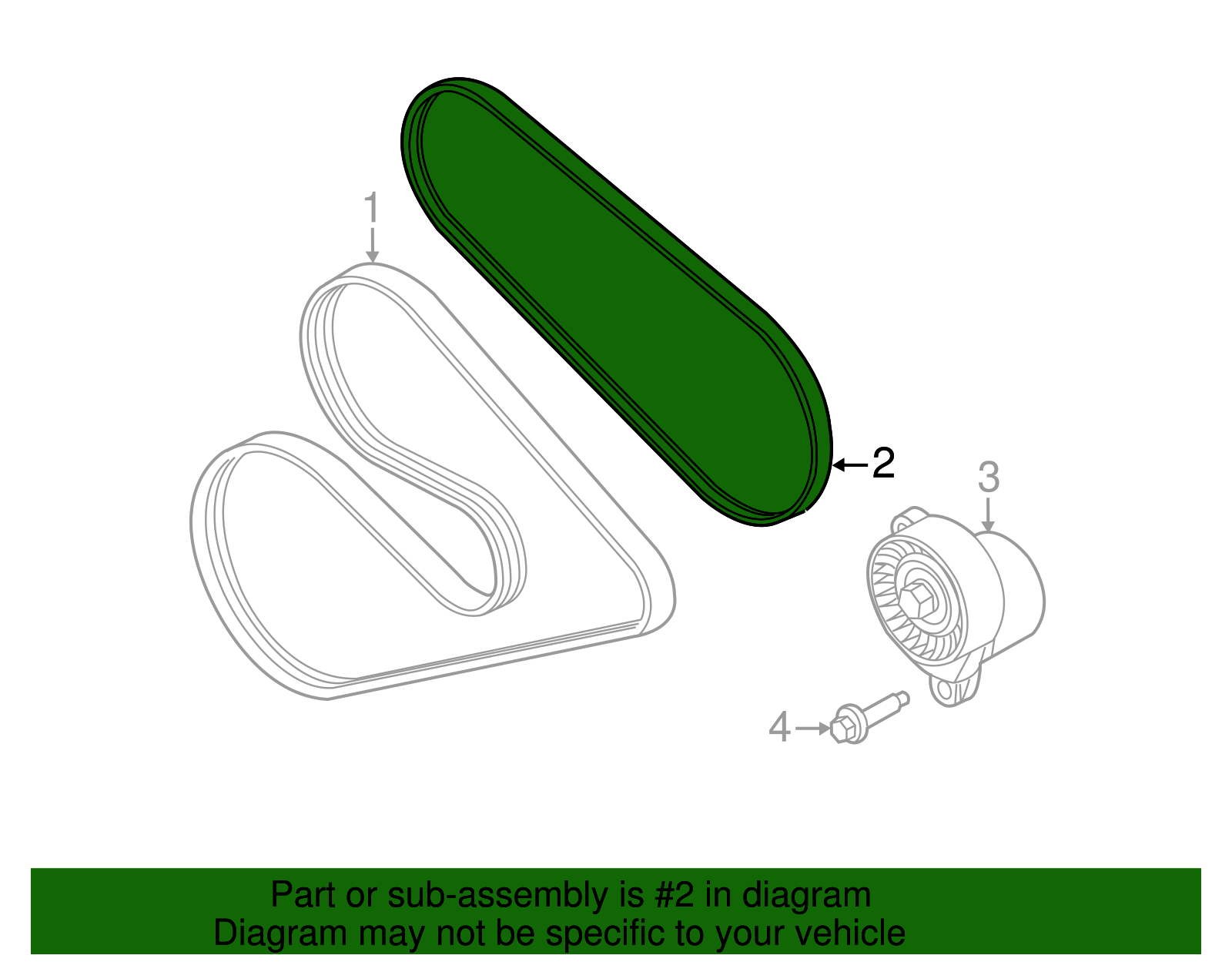 JK4-371 - Motorcraft™ AC Belt | Dealer Auto Parts