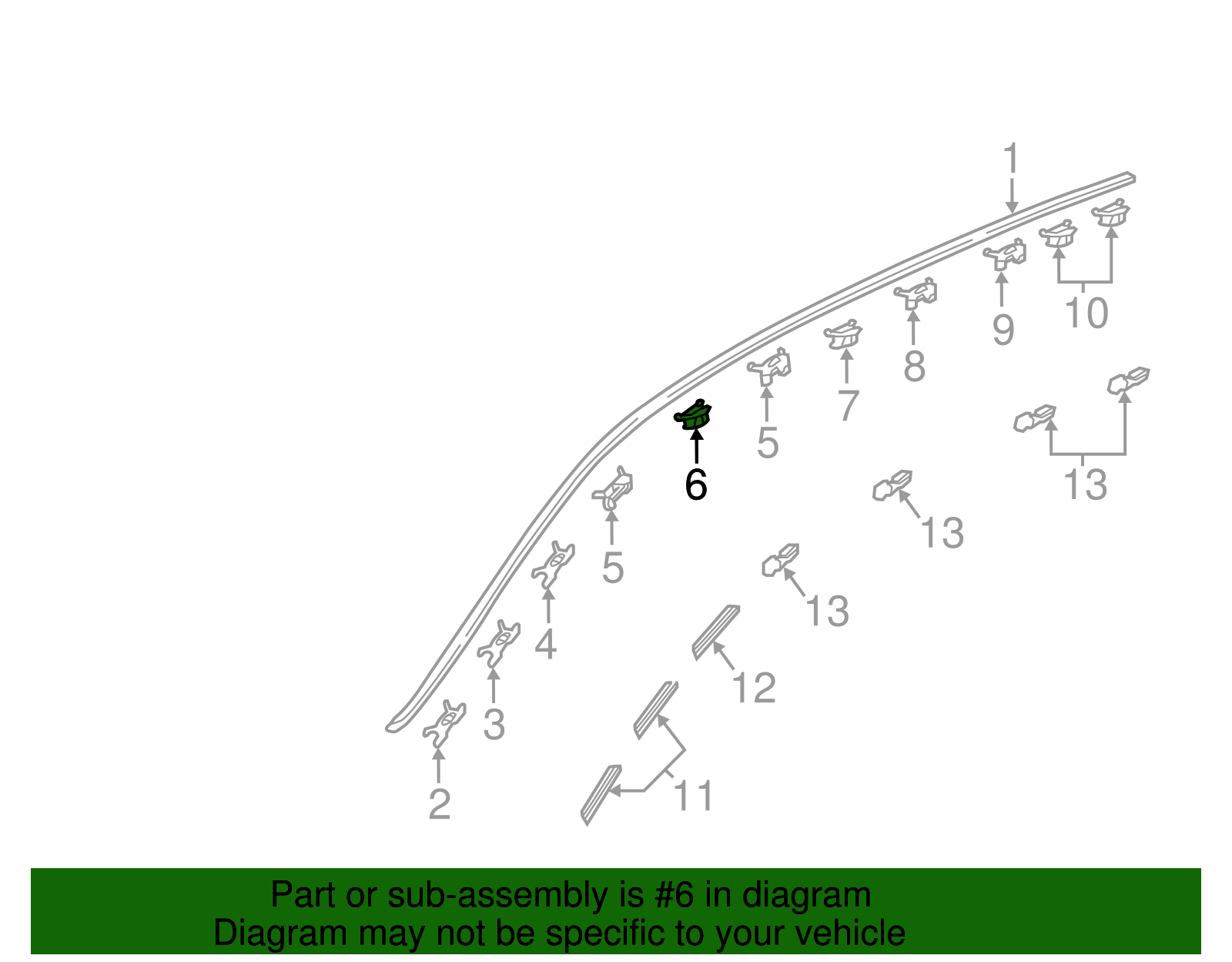 73164-TLA-A01 - Drip Molding Clip 2017-2022 Honda CR-V | Honda Parts Online