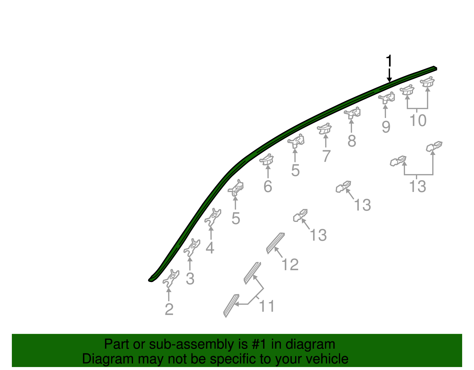73163-TLA-A01 - Drip Molding 2017-2022 Honda CR-V | Honda Parts Online
