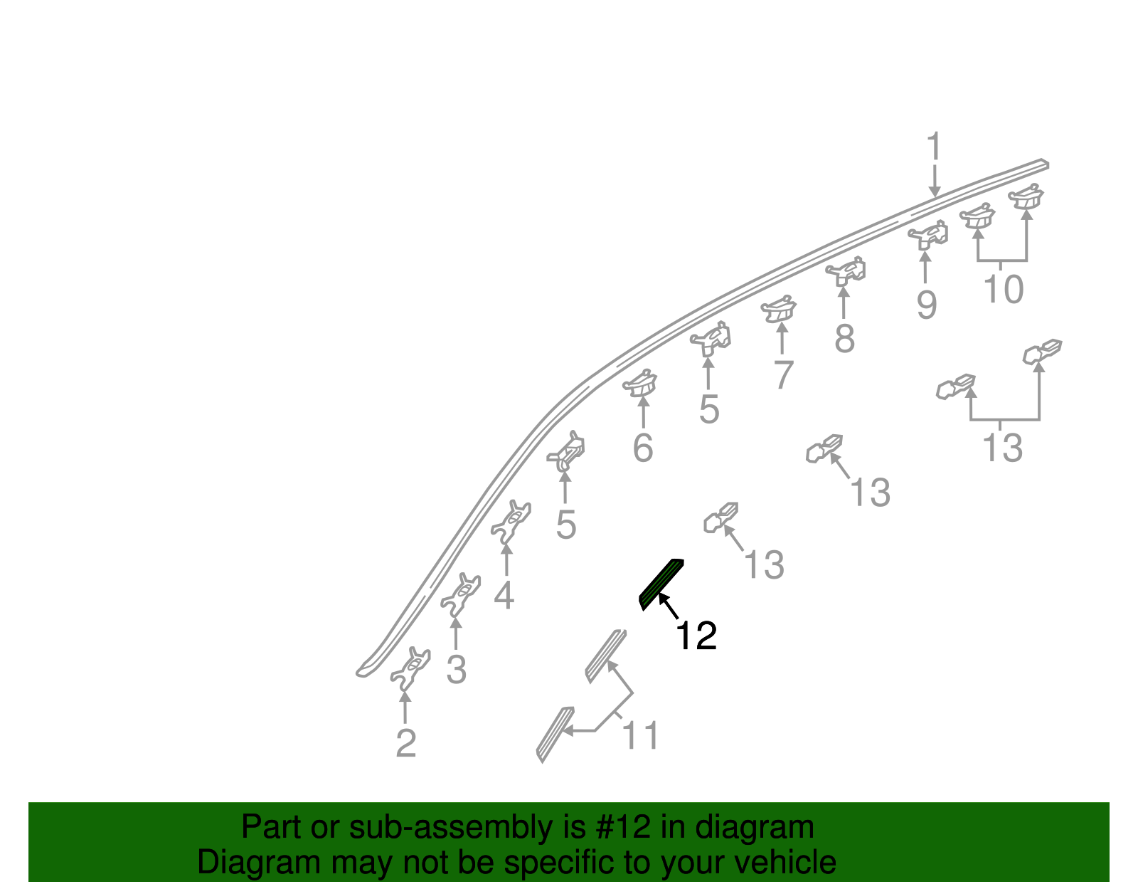 91570-TLA-A01 - Drip Molding Retainer 2017-2025 Honda CR-V | Honda ...
