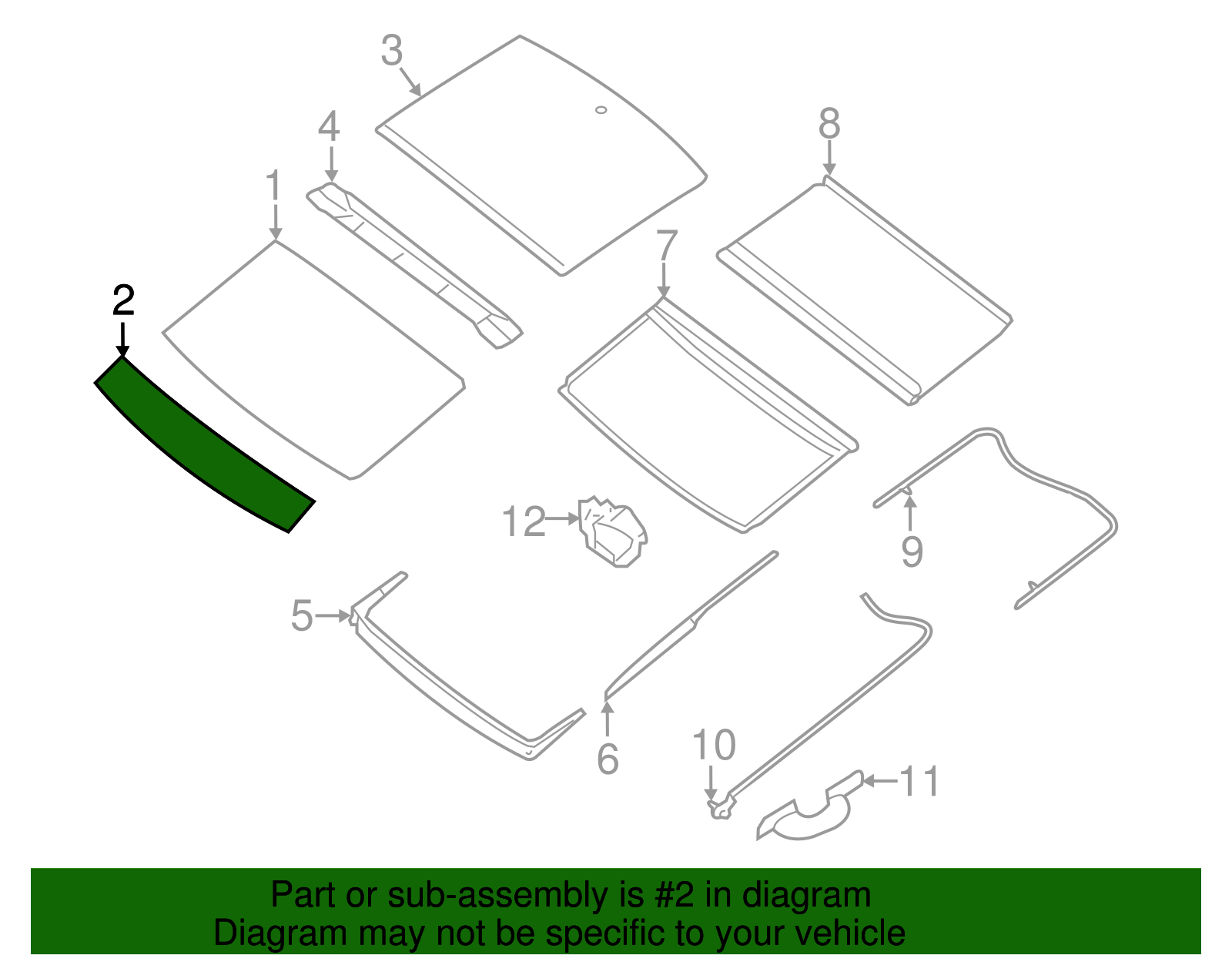 2016-2023 Nissan Maxima Fixed Glass 91602-4RA1A | Nissan Parts Central