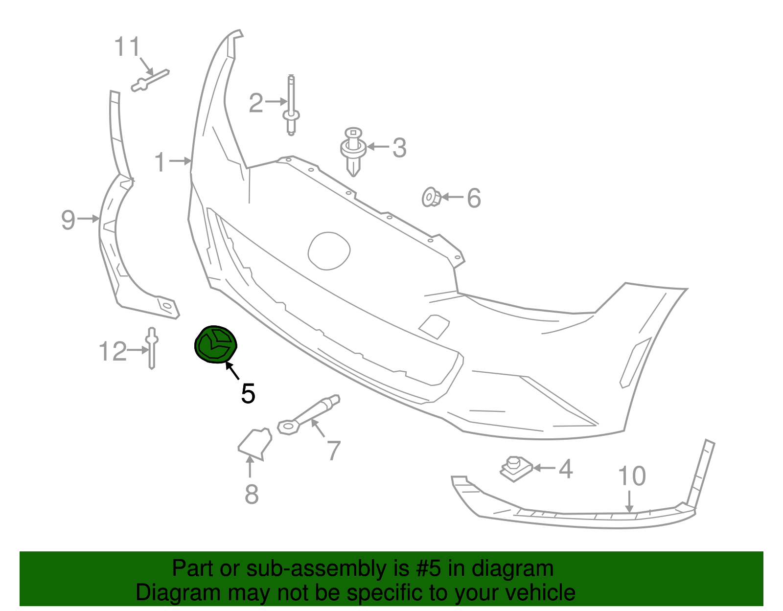 2016-2025 Mazda MX-5 Miata Bumper Cover Emblem N243-51-741 | TascaParts.com