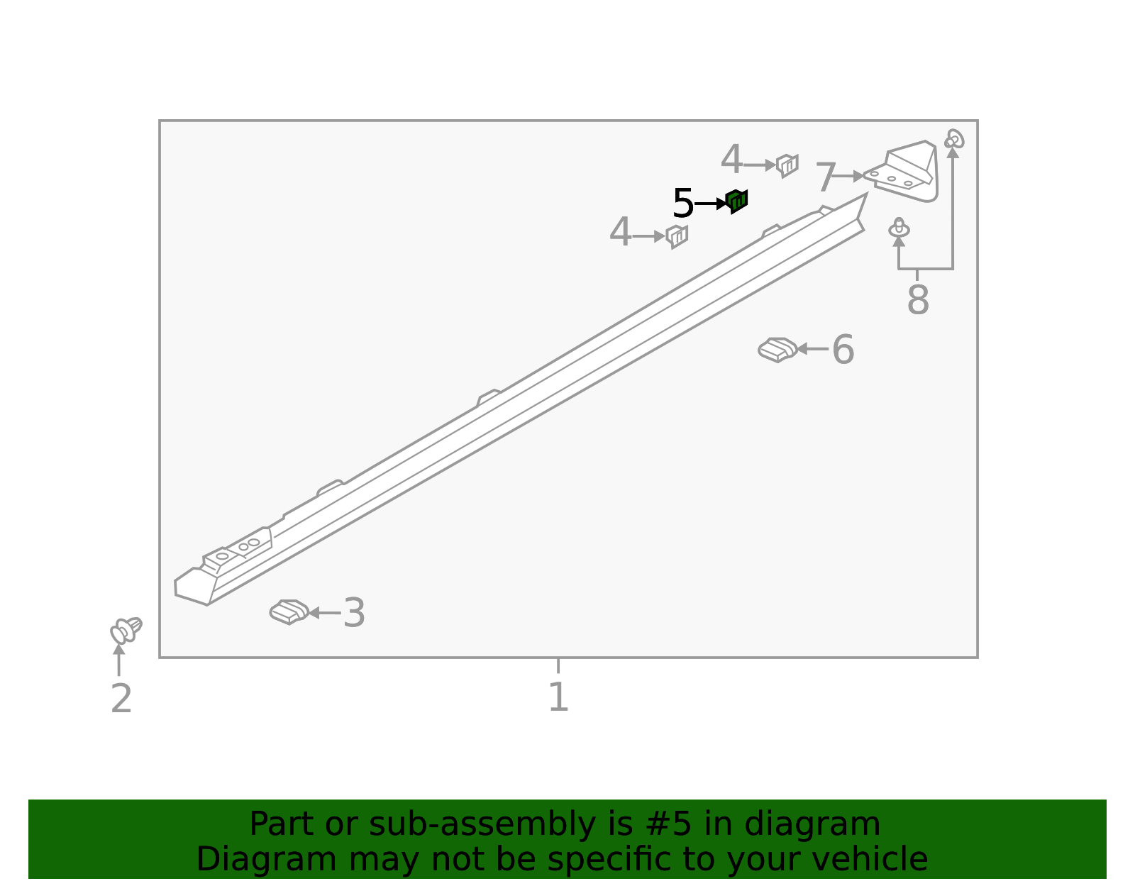 BDGF-51-SJ3 | 2019-2024 Mazda Rocker Molding Rear Clip | Palladino ...
