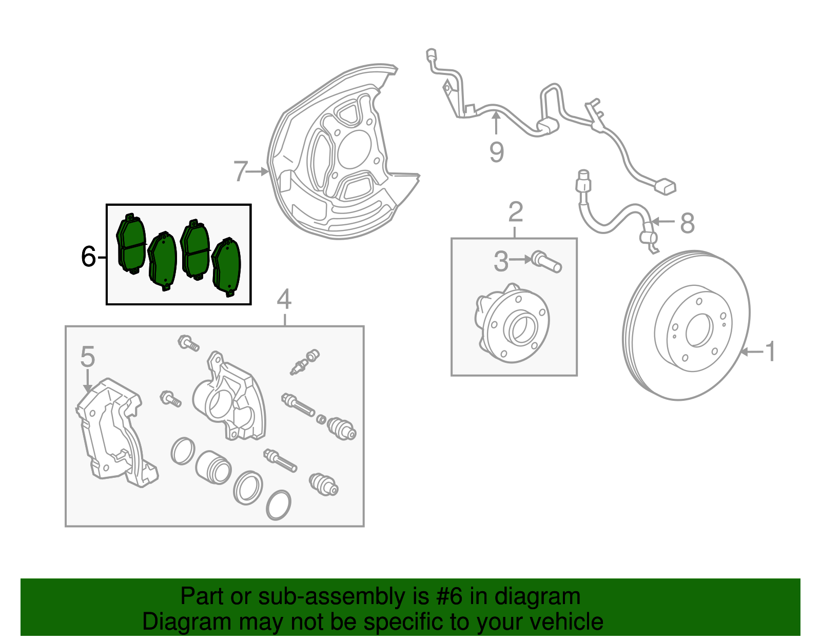 04465-30500 - Disc Brake Pad Set Front For 2006-2020 Lexus | Lexus OE Parts