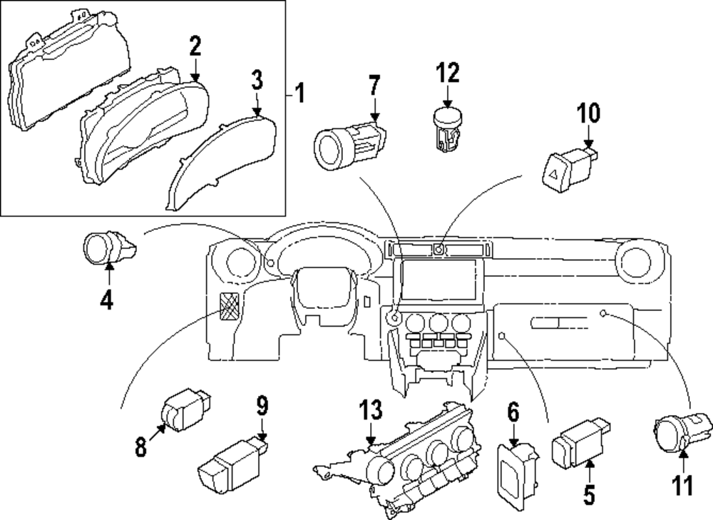 2022-2025 Toyota GR86 2022-2024 Toyota GR86 - Trunk Lid Release Switch ...