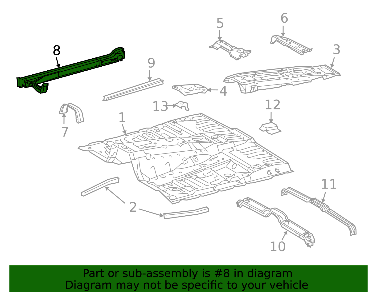 2008-2021 Toyota Land Cruiser Side Member 57013-60010 | Toyota Parts Center