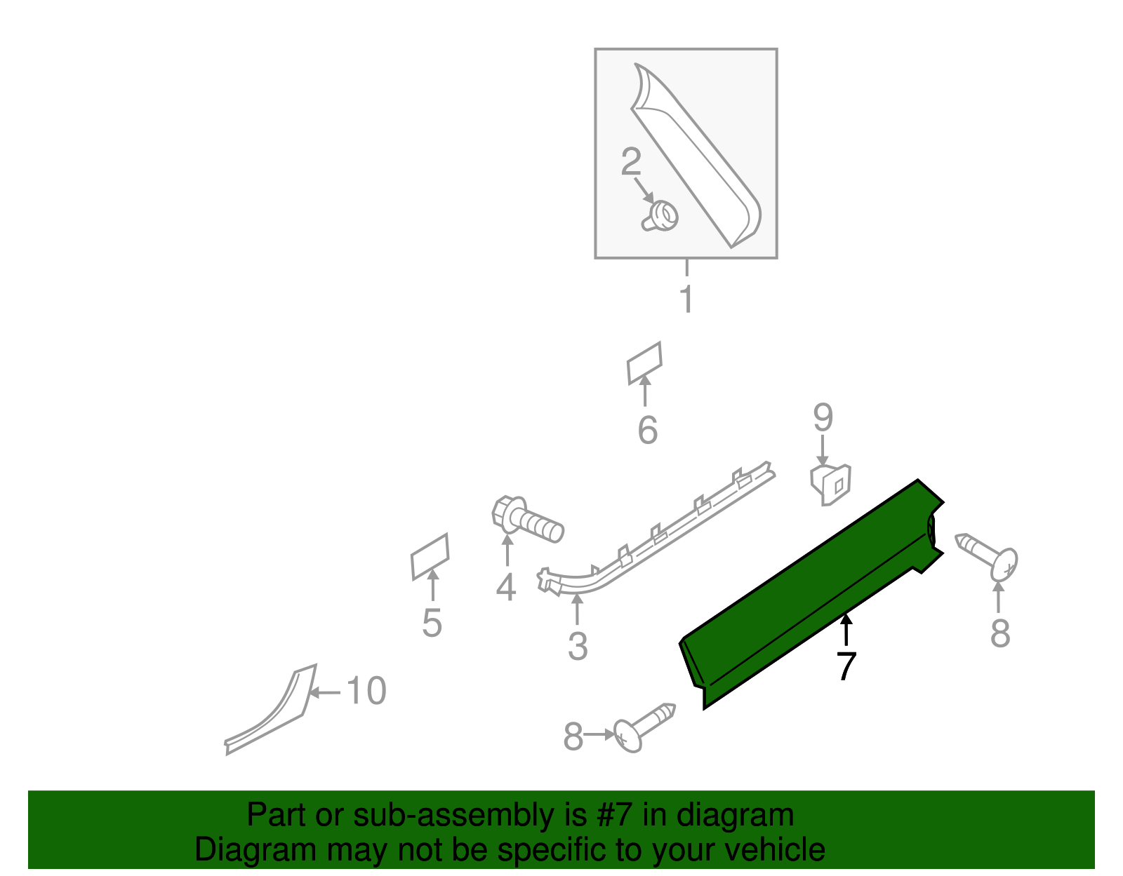 83905-A9000 - Rail Cover 2015-2021 Kia Sedona | Kia.Parts Store