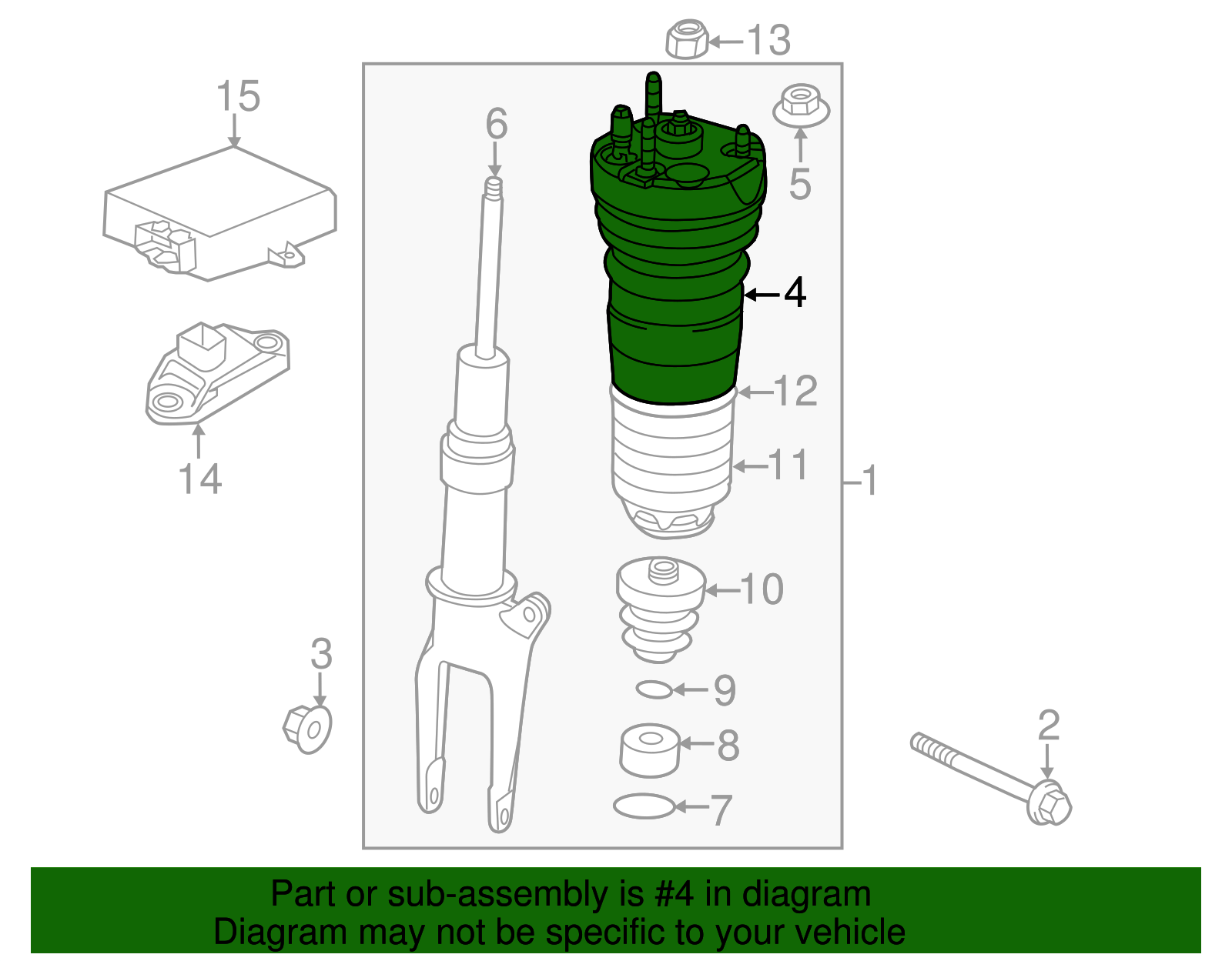 2014-2016 Porsche Panamera Air Spring 970-343-151-39 | OEM Parts Online