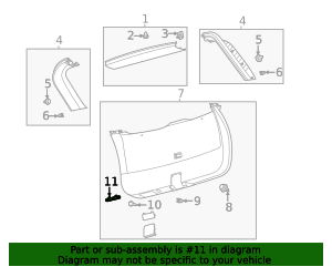 LJ6Z-7840726-AA - Lift-Gate Trim Cover - 2020-2025 Ford Escape | Lasco ...
