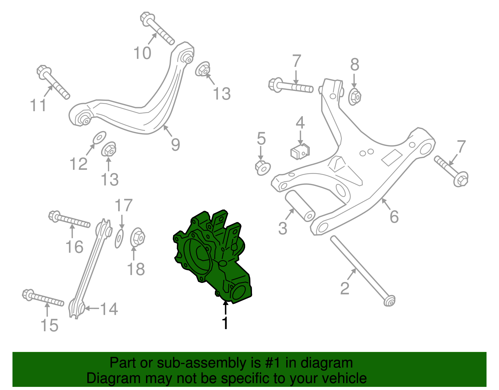 2015-2025 Porsche Macan Suspension Knuckle 95B-505-432-BY | Sunset ...