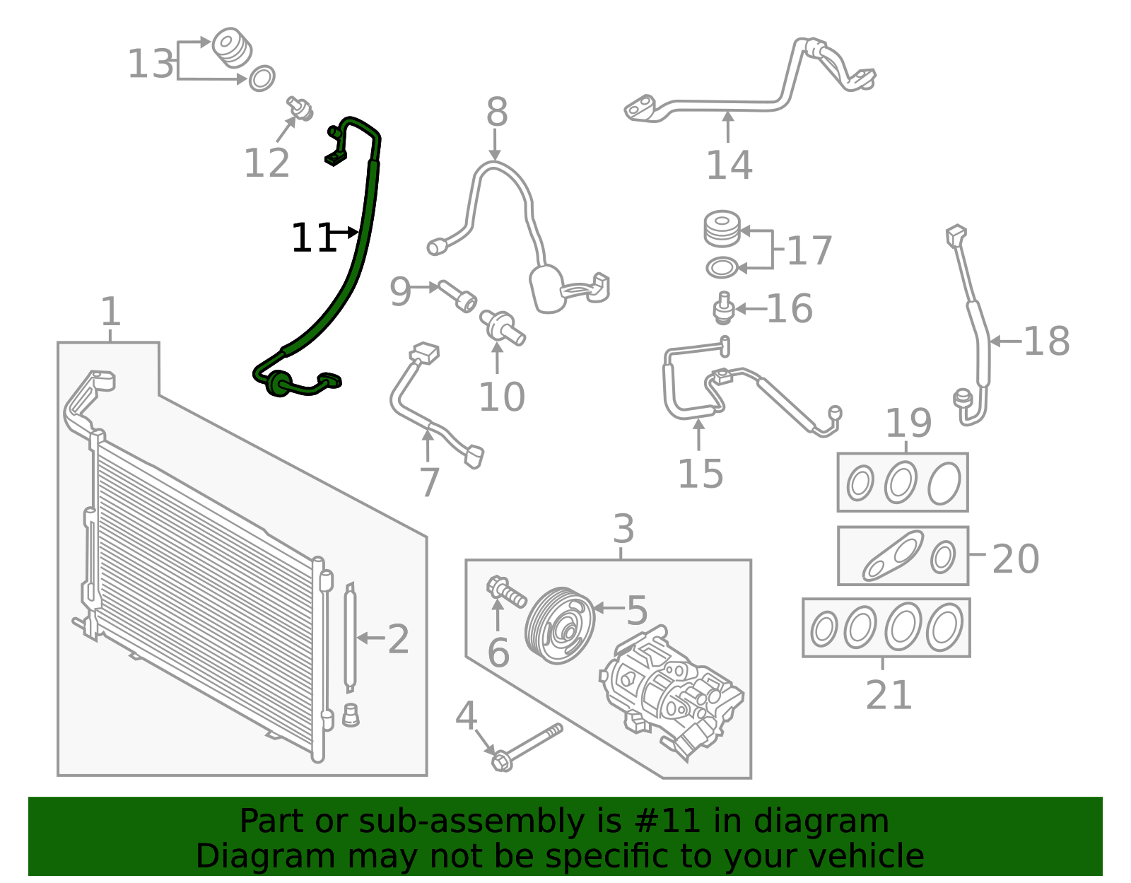 Ford A/C Suction Hose - OEM Cooling Line - Part #GN1Z-19867-F ...