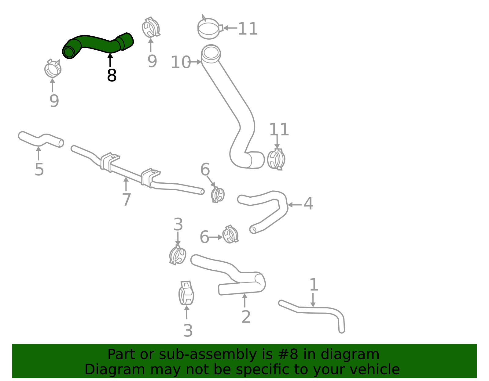 19501-5BF-G00 - Upper Hose 2017-2021 Honda Civic | Honda Parts Online