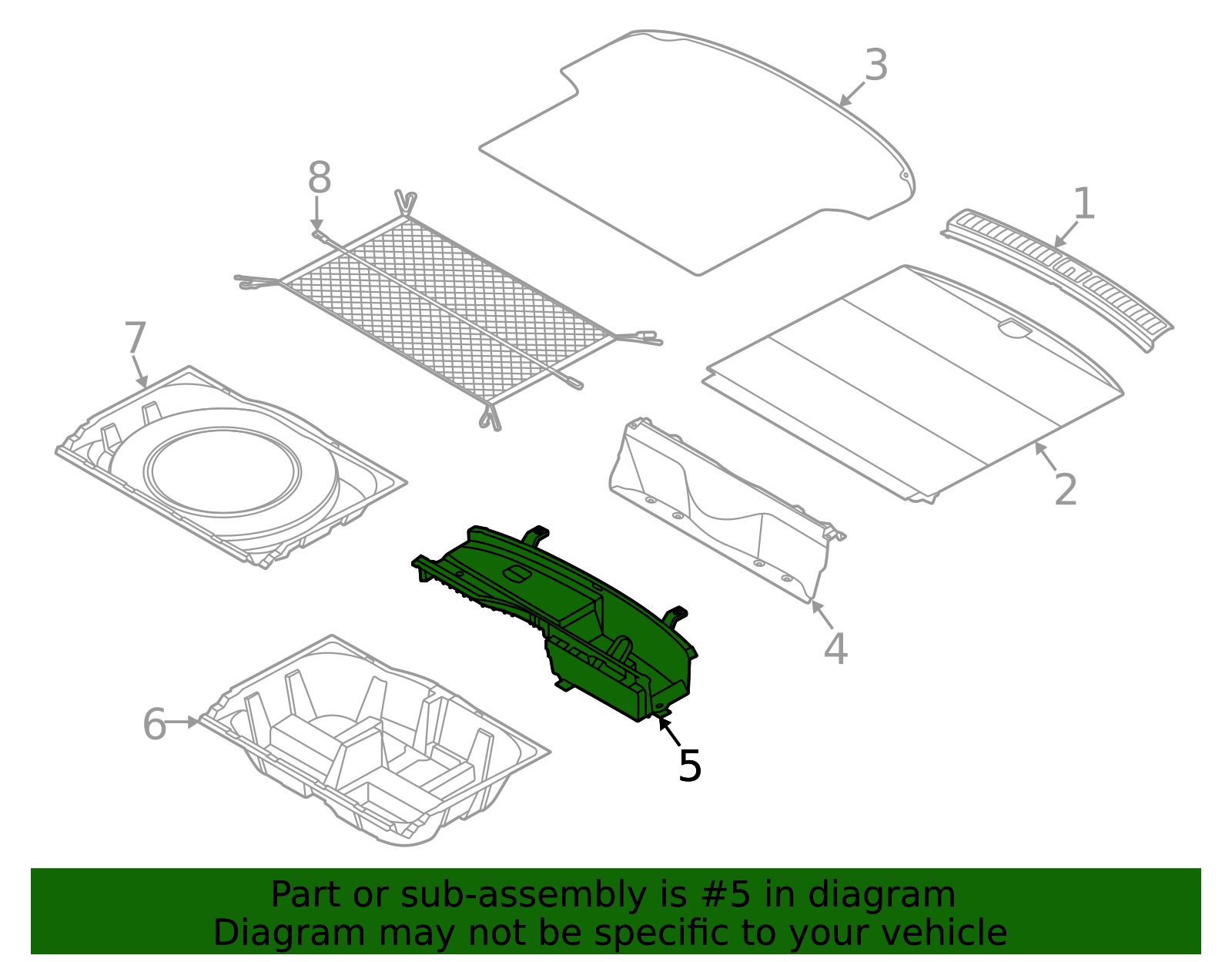 85757-T6070-UBL - 2021-2024 Genesis GV80 - Storage Compartment ...