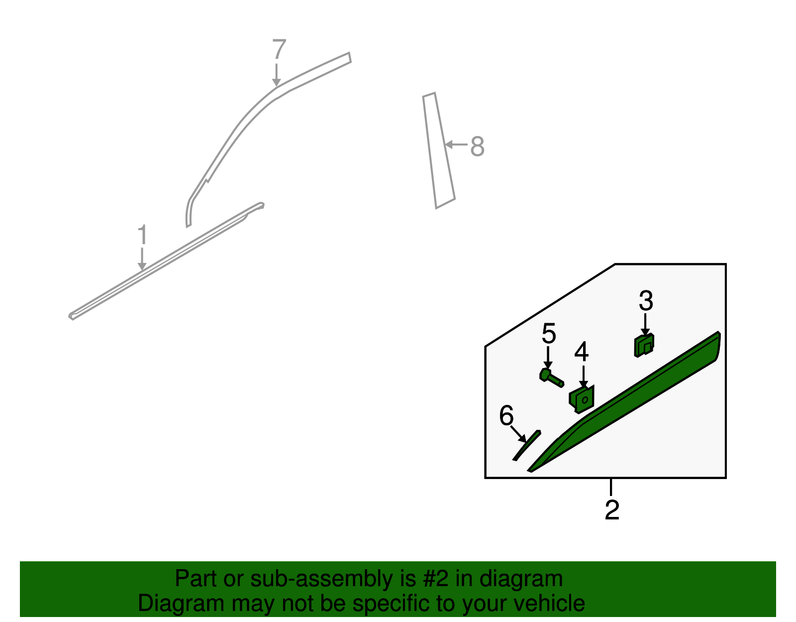2010-2015 Hyundai Tucson Door Molding 87722-2S000 | OEM Parts Online