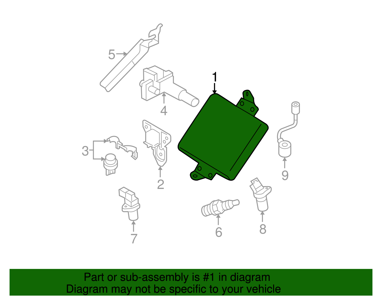 2007-2008 Subaru Forester Engine Control Module (ECM) 22611AM302 ...