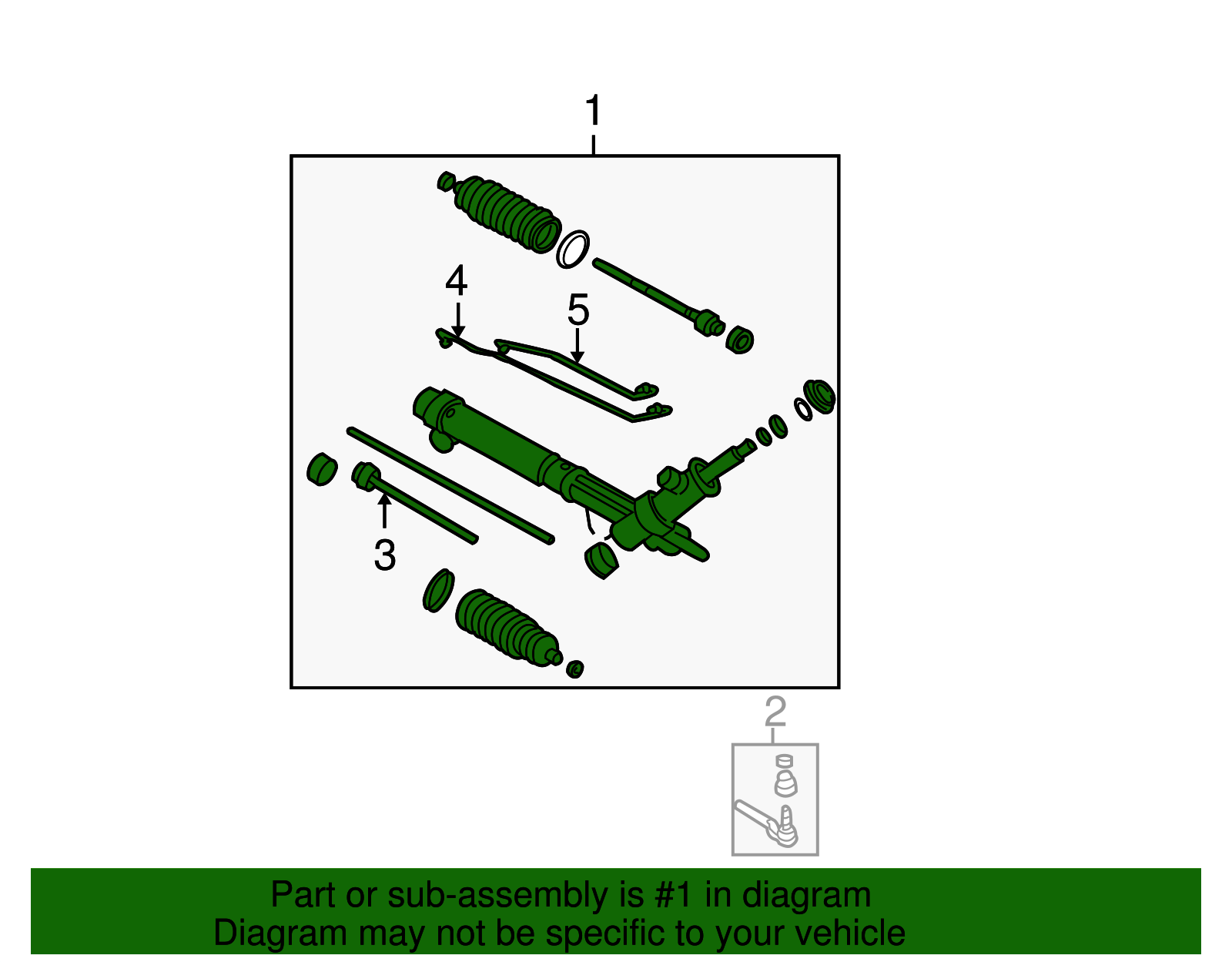 15951338 - 2006-2012 GM - Steering Gear Assembly with Linkage Tie Rods ...