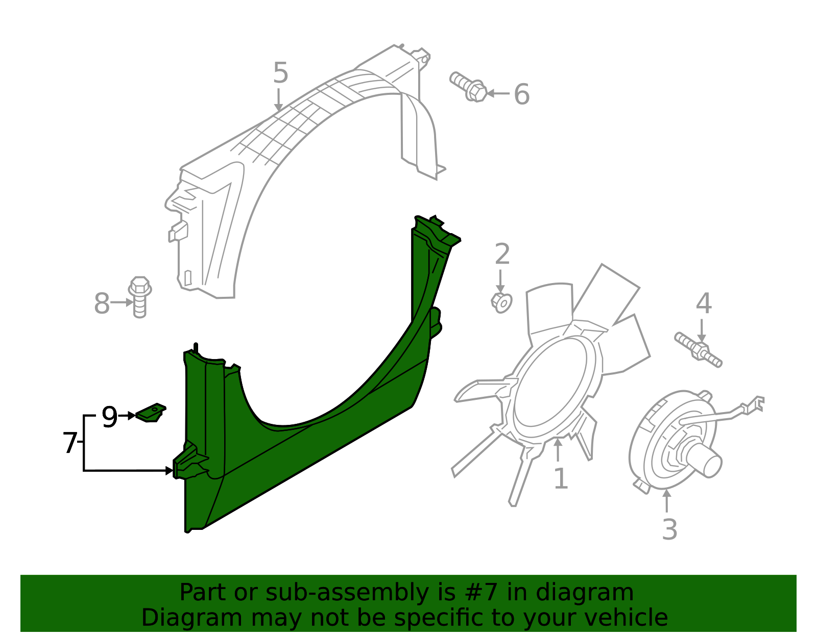 2019-2023 Ford Ranger | Fan Shroud | KB3Z-8146-B | Walls' Ford Parts