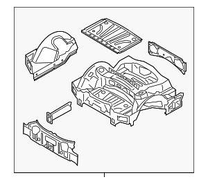 2014-2016 Porsche Cayman Rear Inner Structure 981-501-961-16-GRV ...