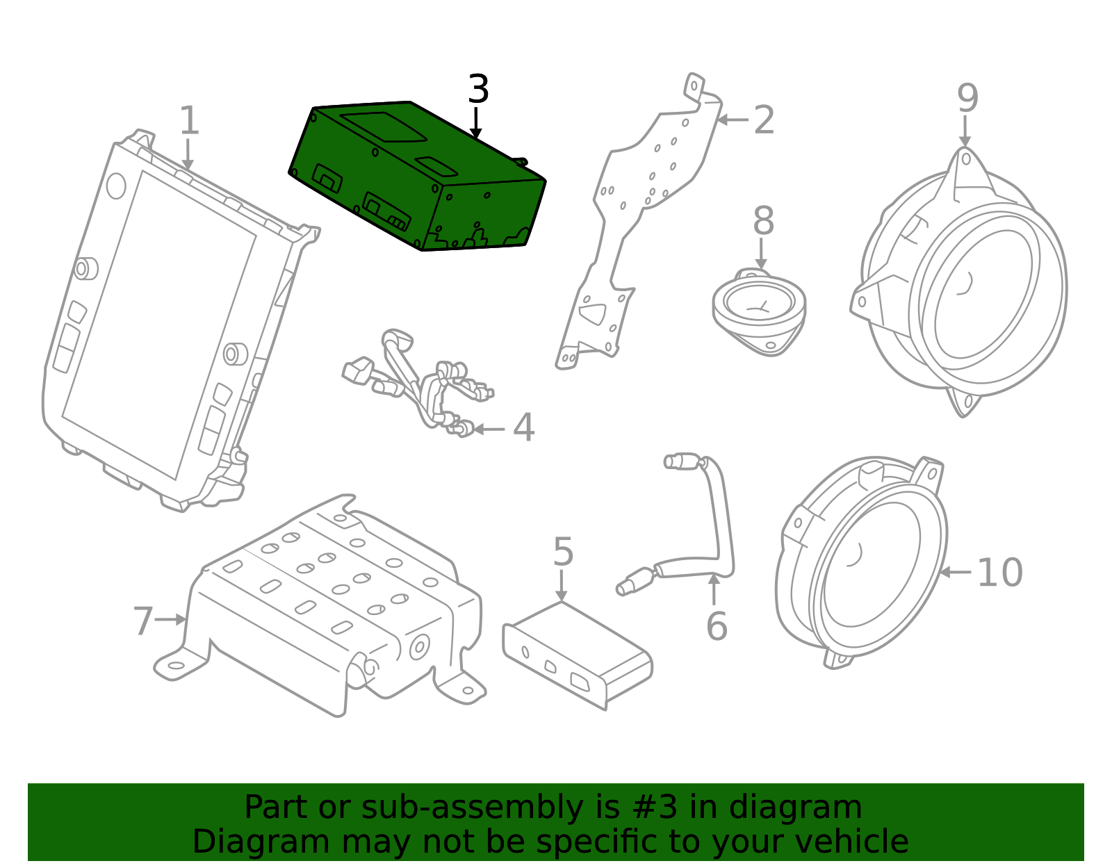 86422FN640 - 2024 Subaru - Radio | Subaru Parts HQ