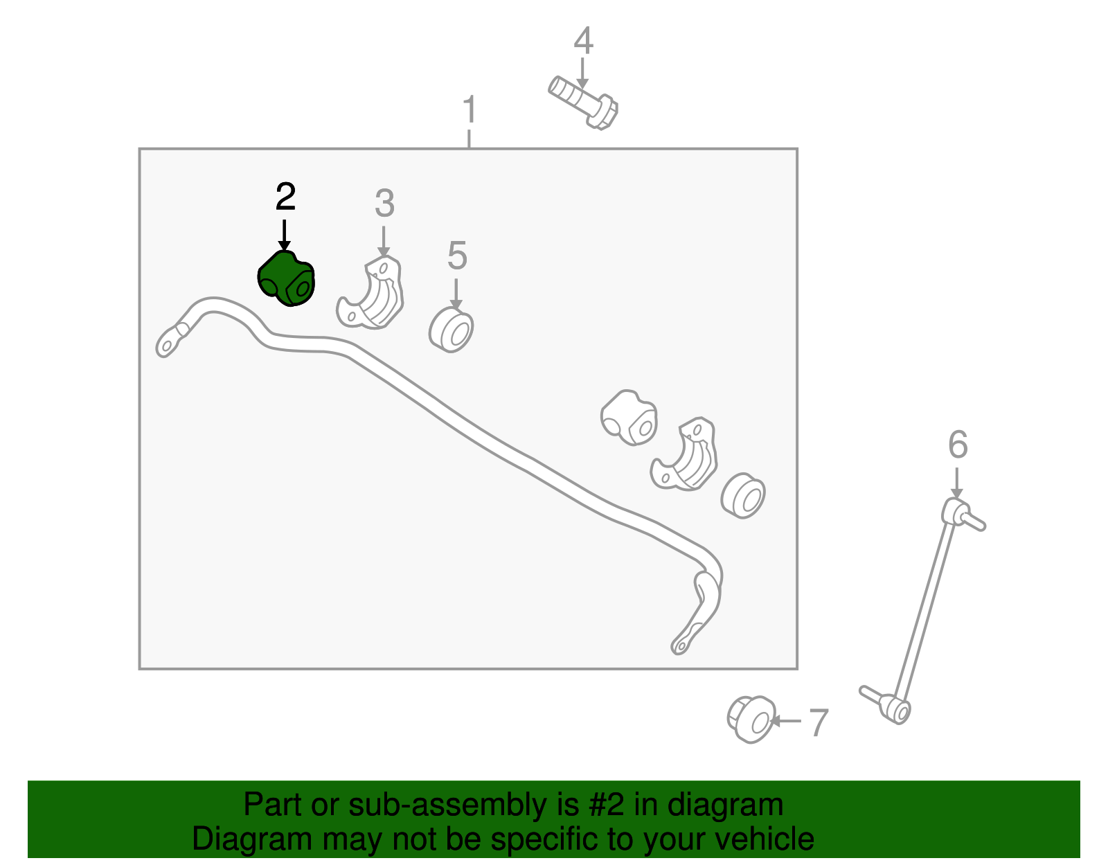 Hyundai - 54813-3K000 - Stabilizer Bar Bushing - 2006-2014 Hyundai ...
